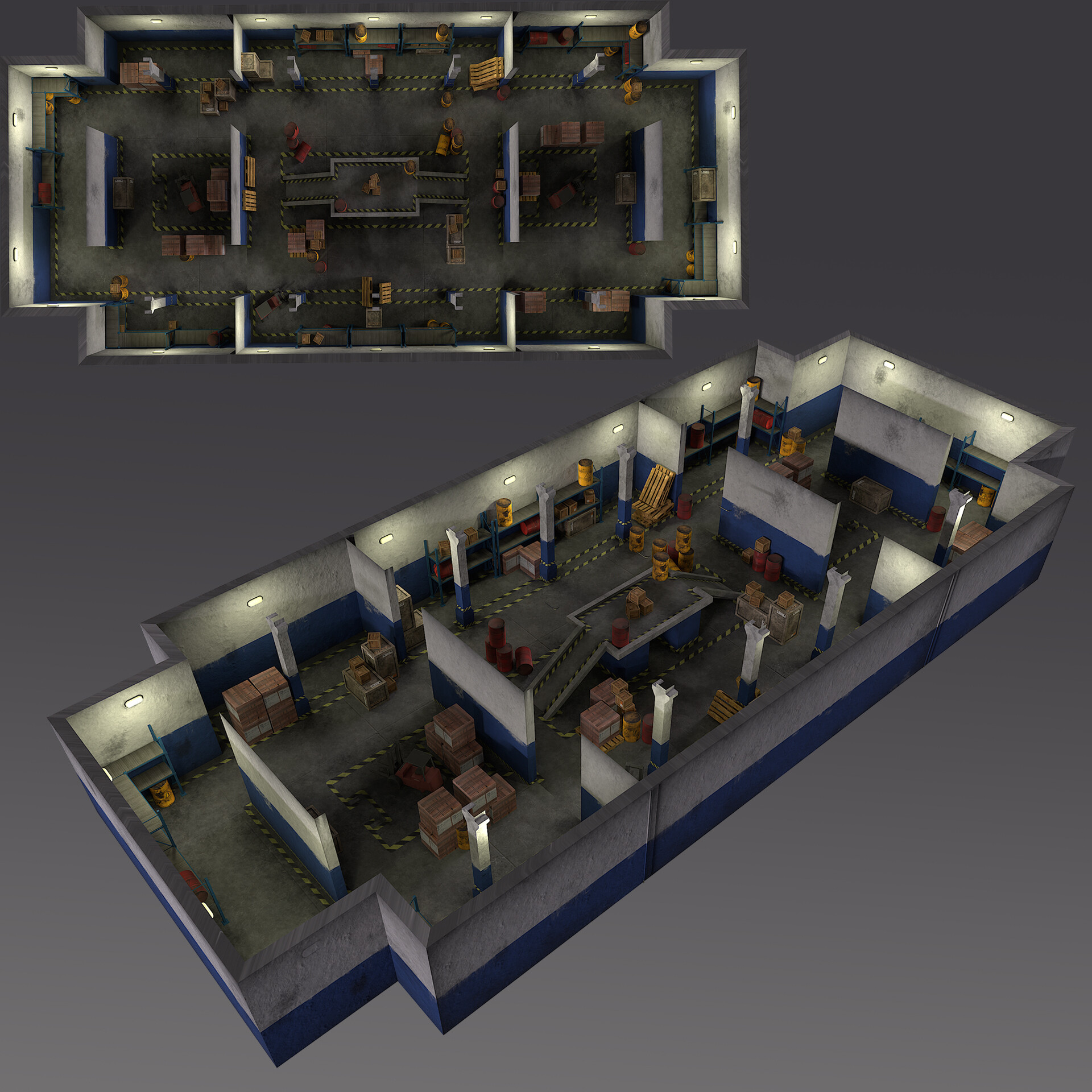 ArtStation - Game location for the mobile shooter "warehouse-storage"