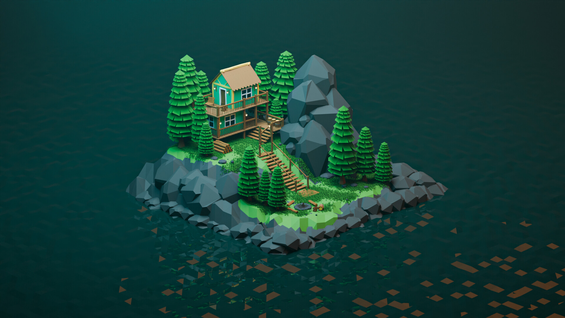 ArtStation - The Wooden House, Mini World
