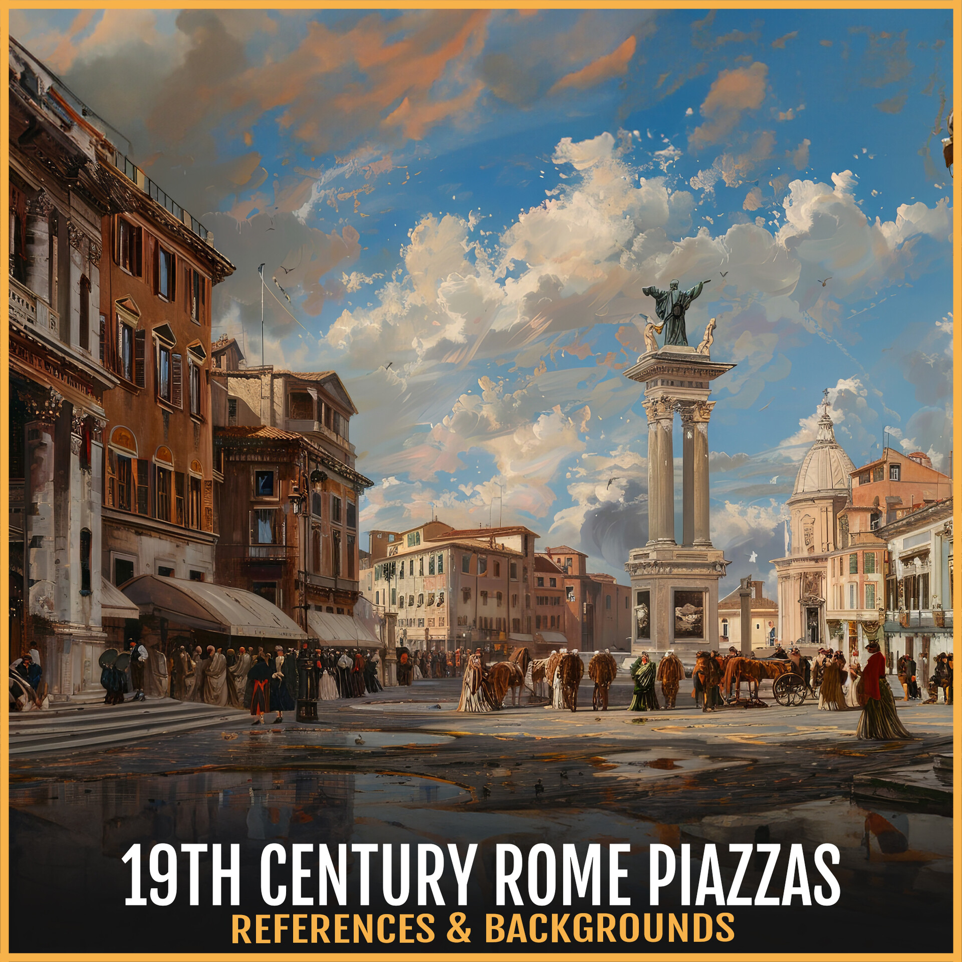 ArtStation - 202 19th Century Rome Piazzas