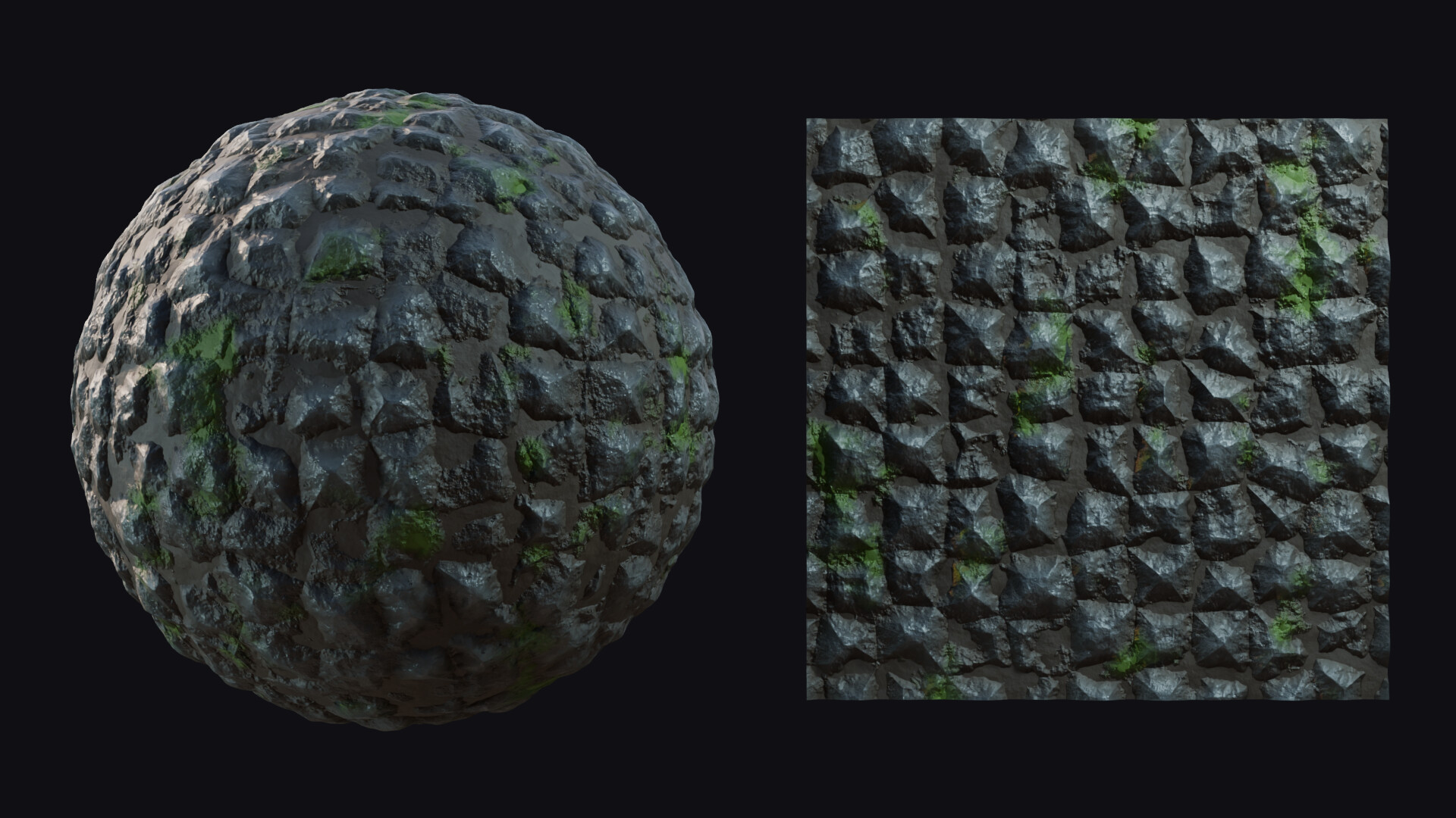ArtStation - Procedural Mossy Stone Path - Material