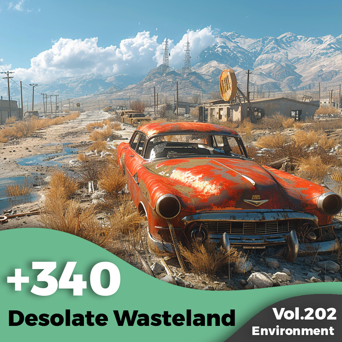 Concept Art - +340 Desolate Wasteland Environment Concept(4k)