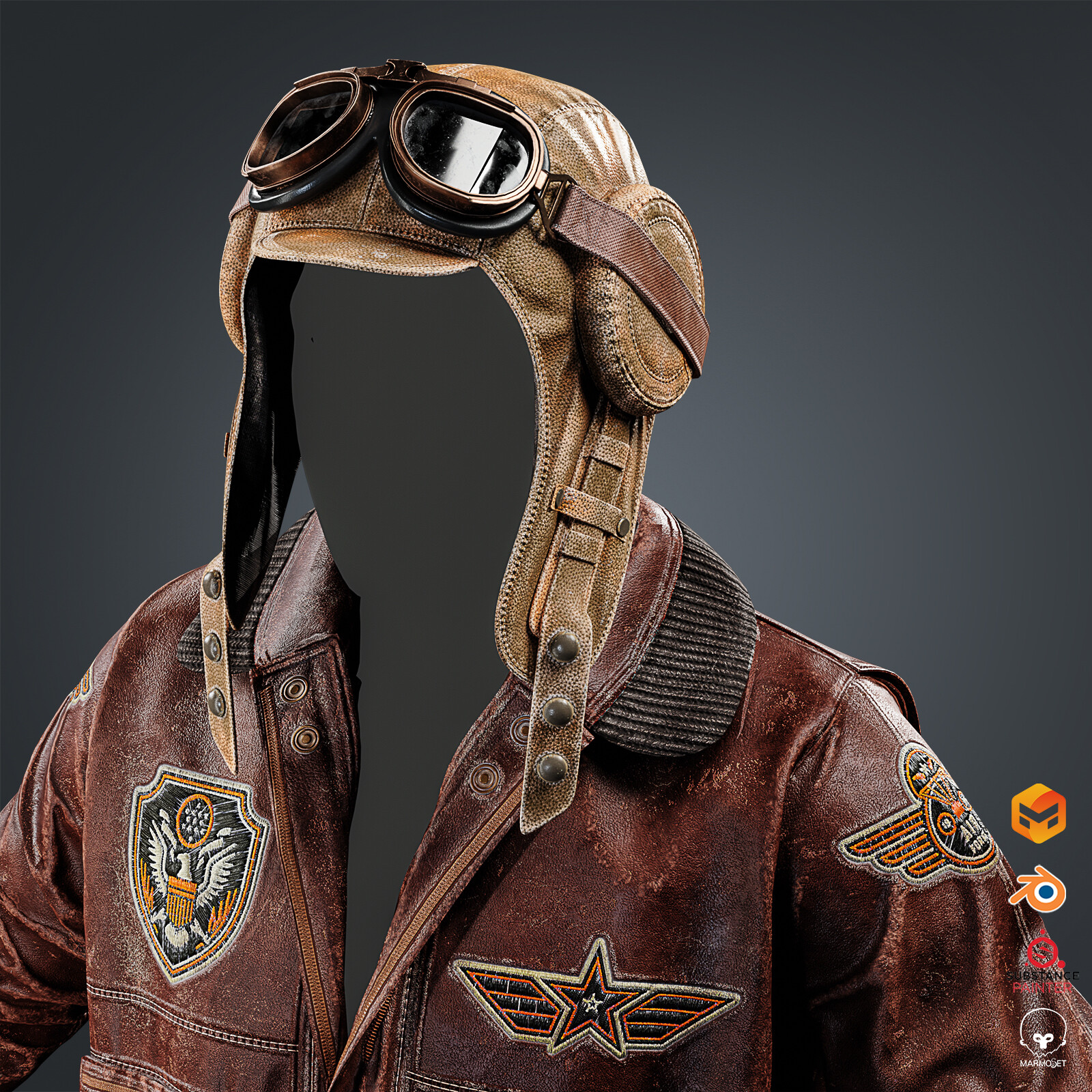 ArtStation - Vintage Pilot Outfit