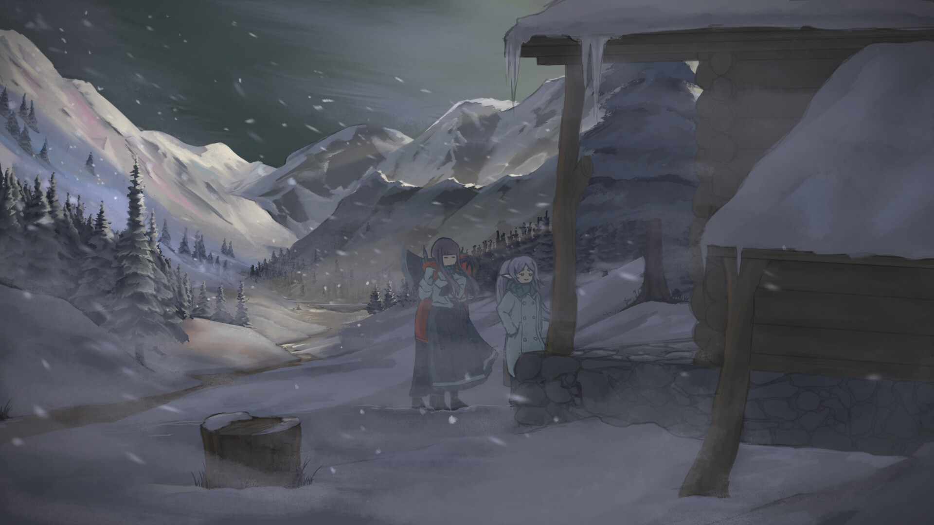 ArtStation - Winter Cabin