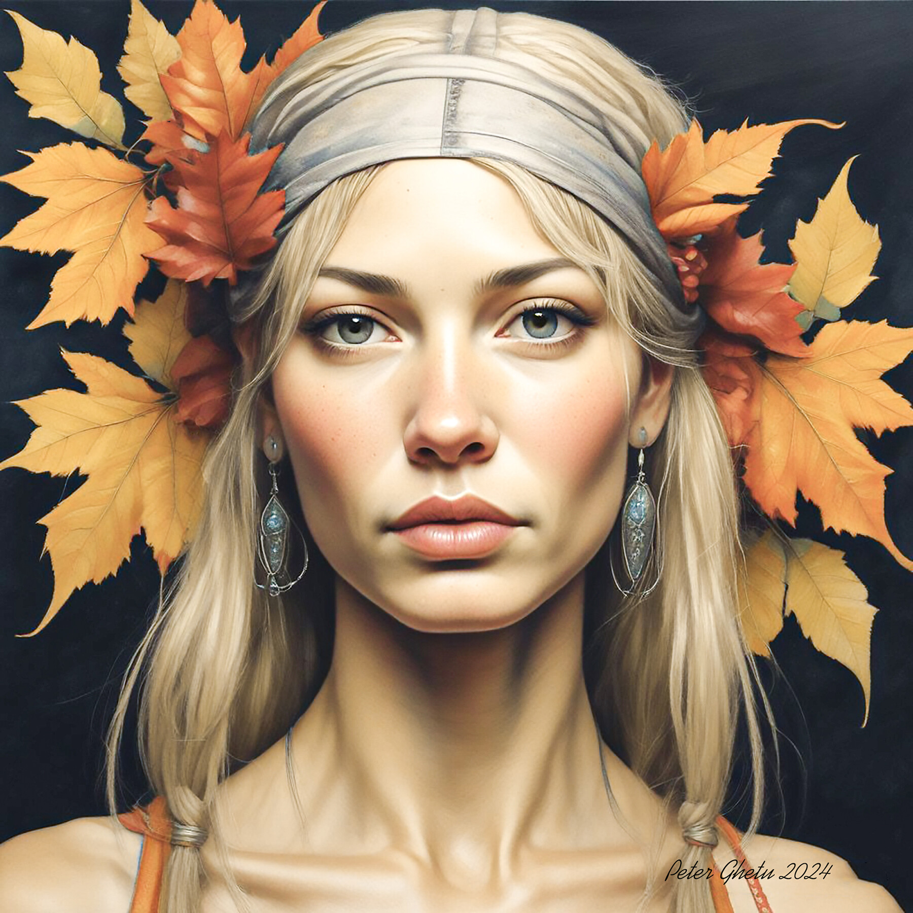 ArtStation - Lady with Leaves. by AiPg 2024