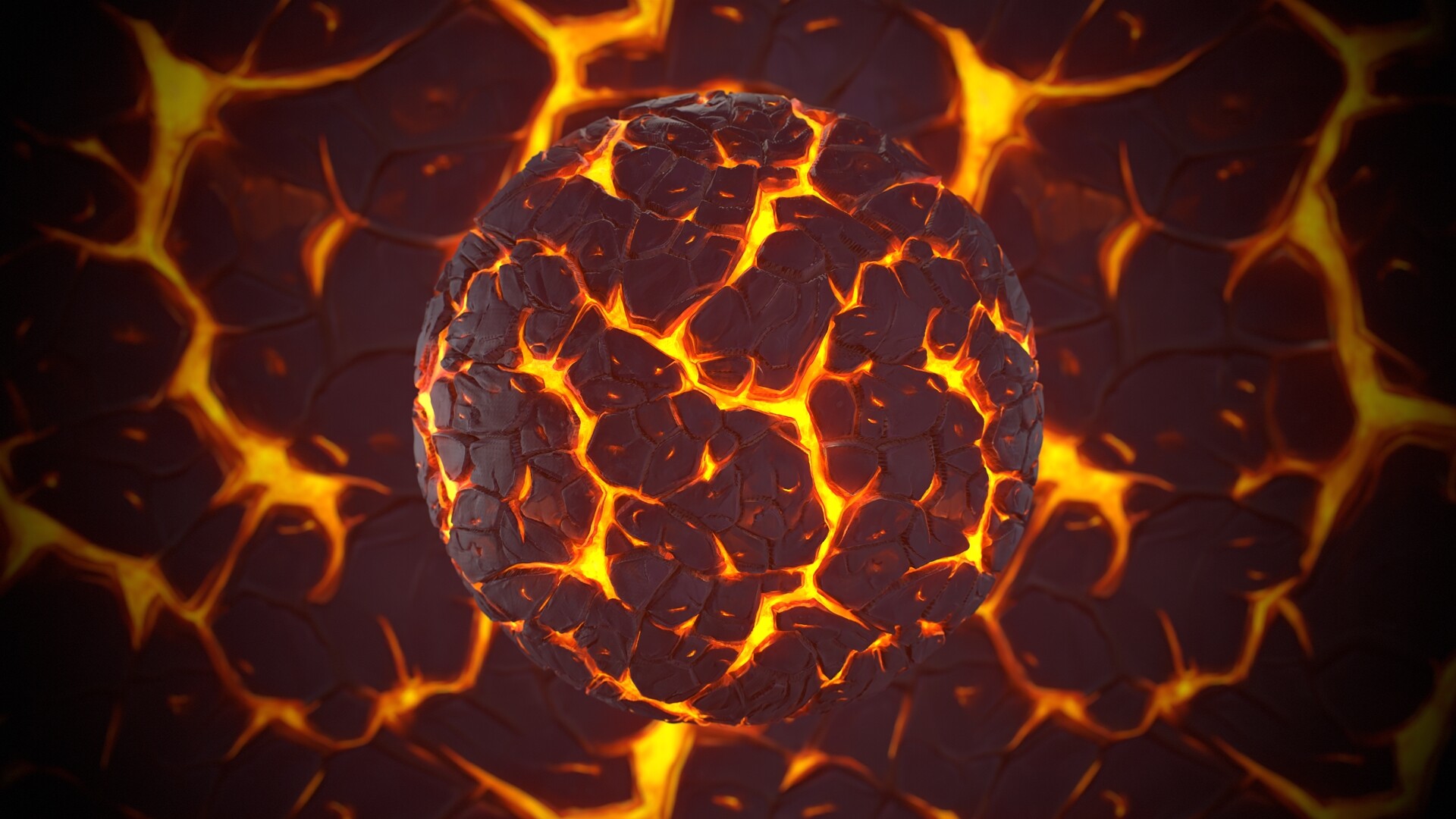 ArtStation - Stylized Lava Rock Materials