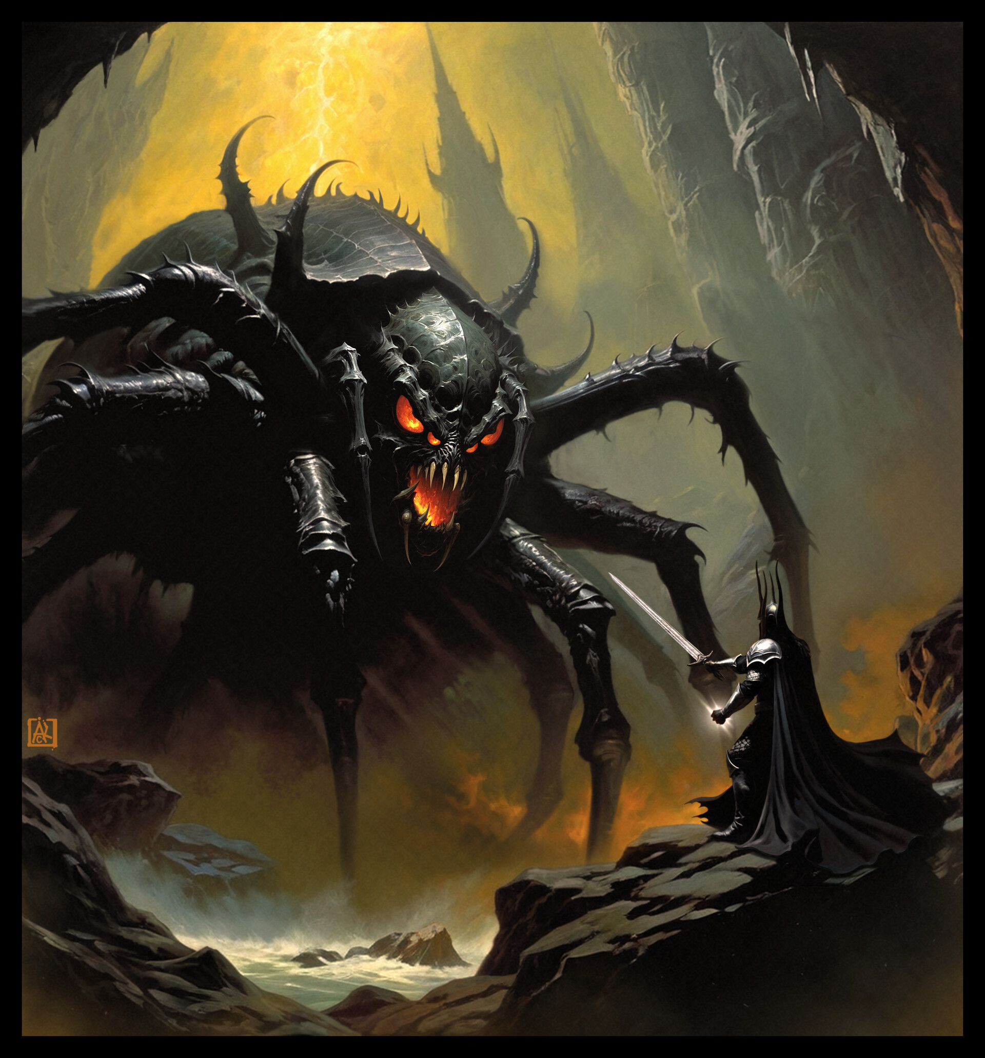 ArtStation - Ungoliant attacks Morgoth