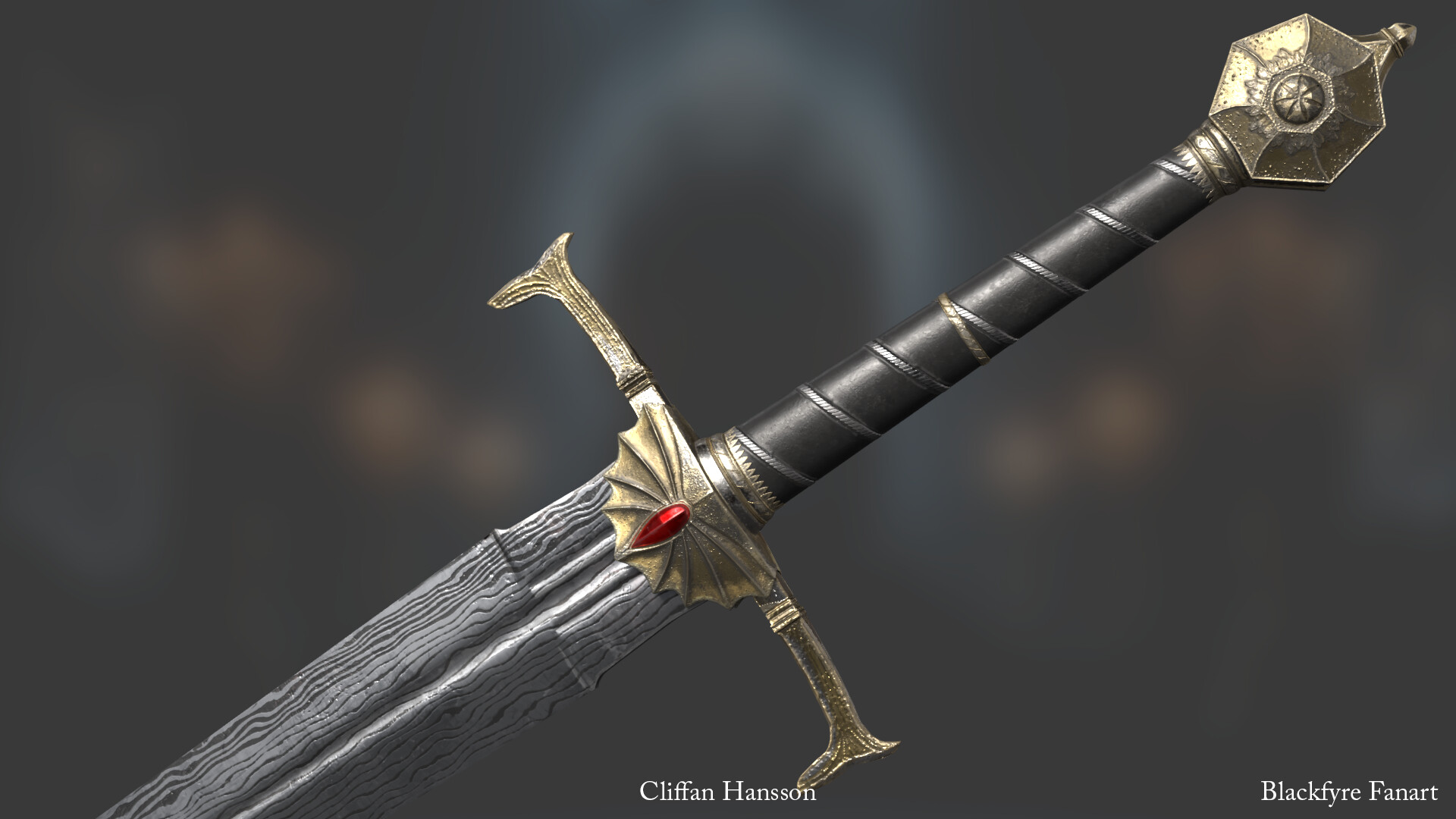 Cliffan Hansson - Blackfyre Valyrian Steel Sword
