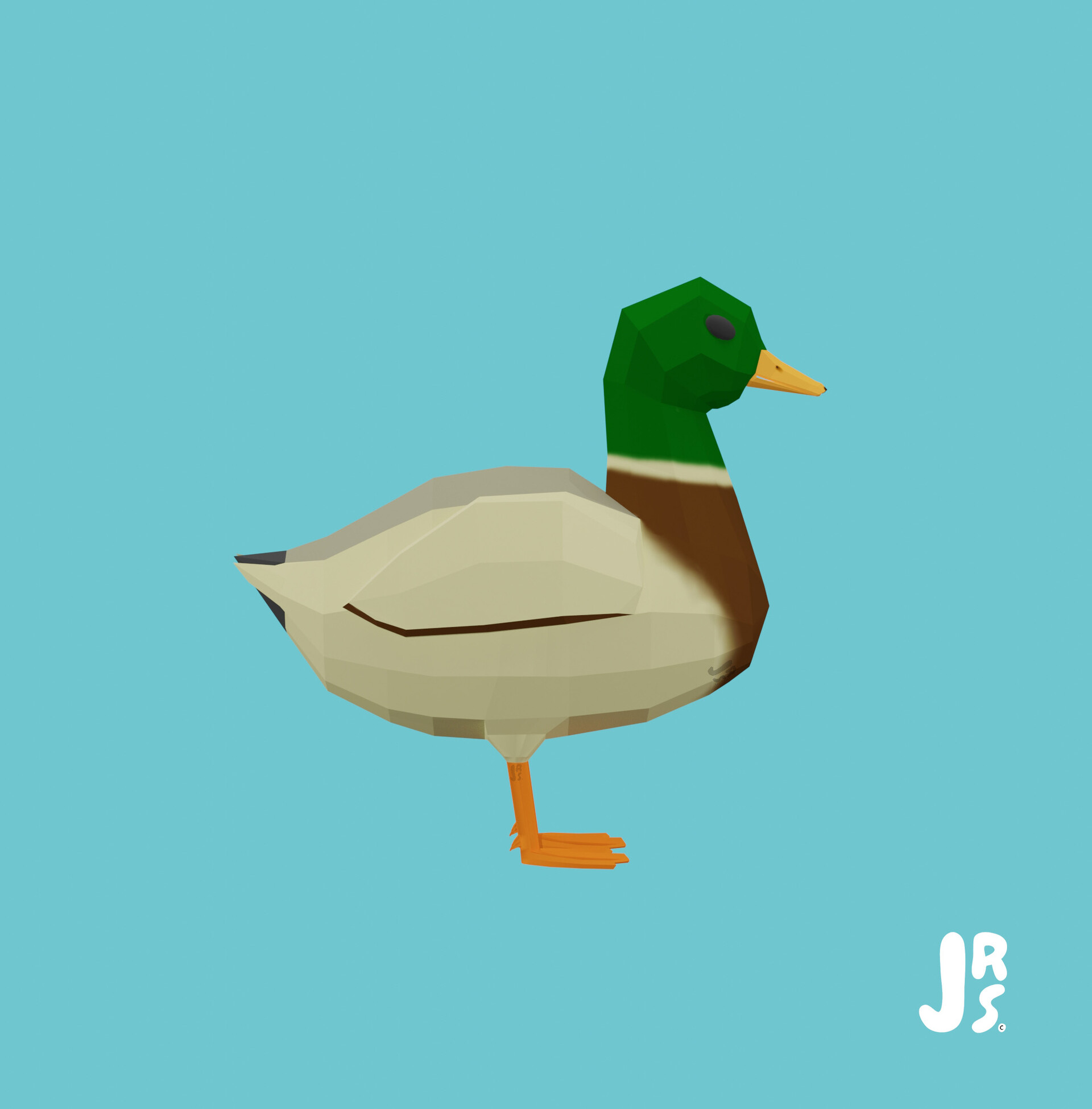 ArtStation - Duck lowpoly 3D model