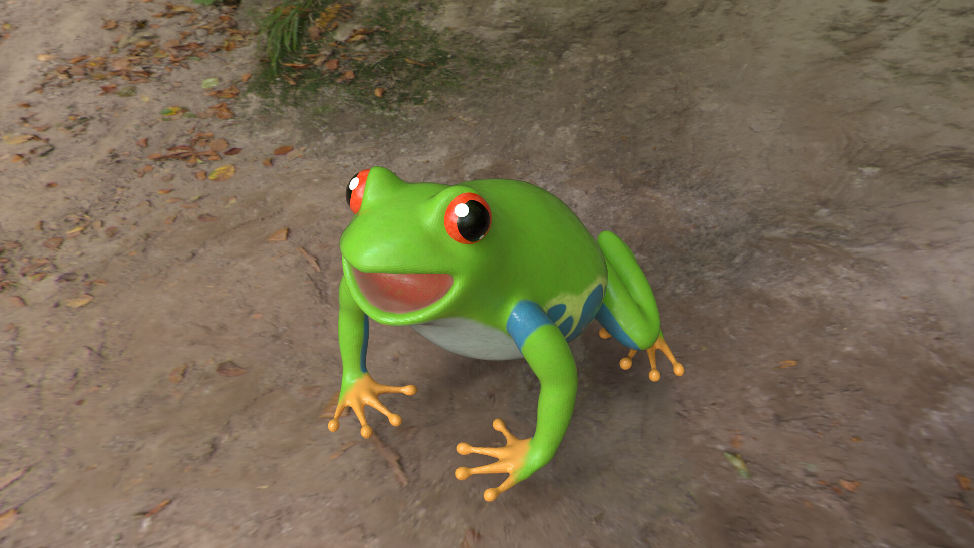 ArtStation - Red-eyed Tree Frog Stylized 3D Model