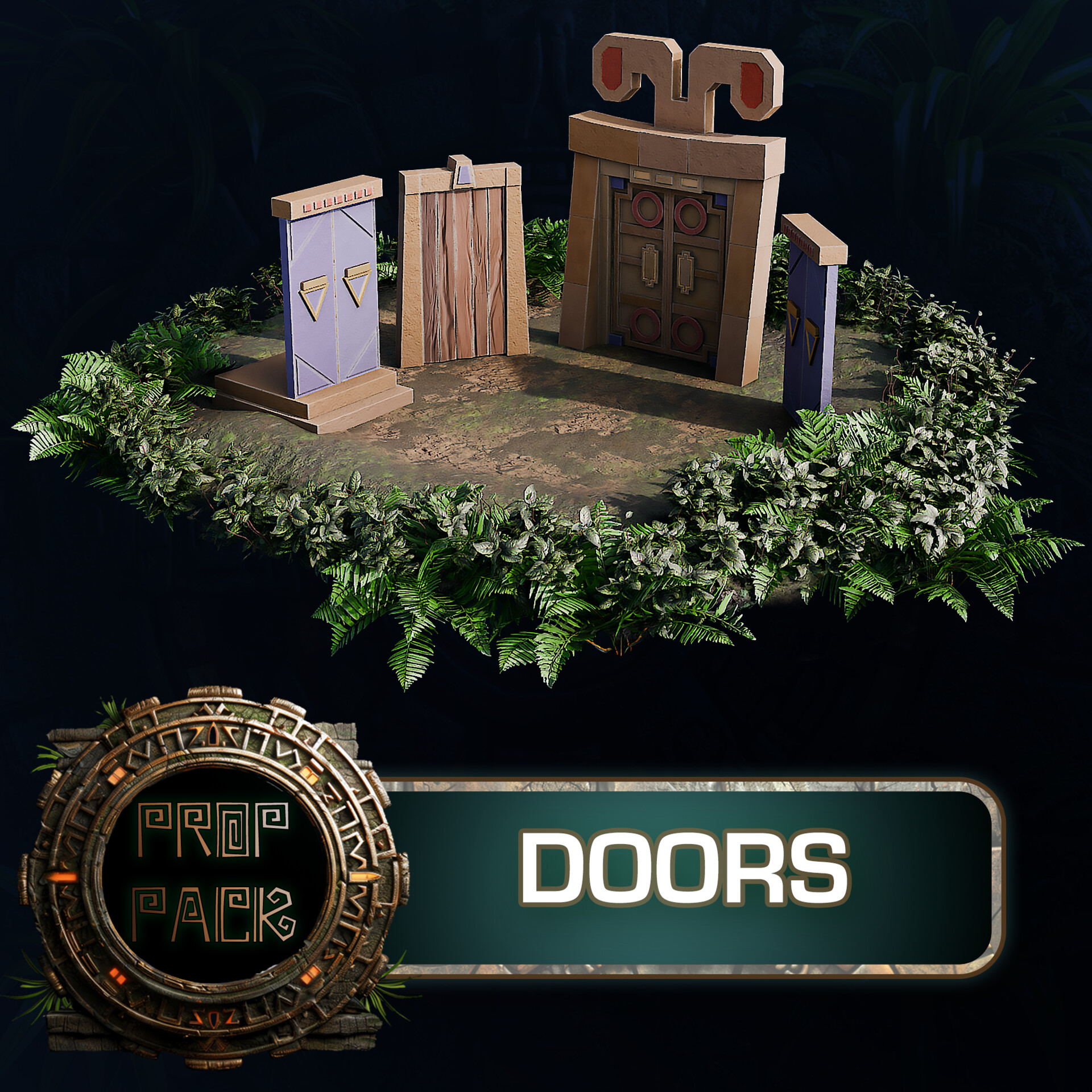 3D Tudor - Blender Aztec Jungle Temple 3D Modular Pack