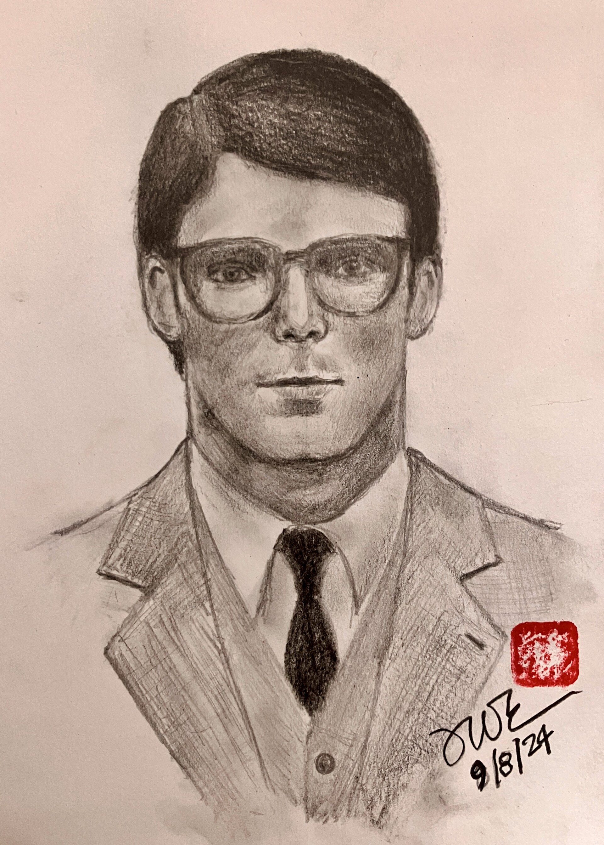 ArtStation - Christopher Reeve as Clark Kent - 9-8-24