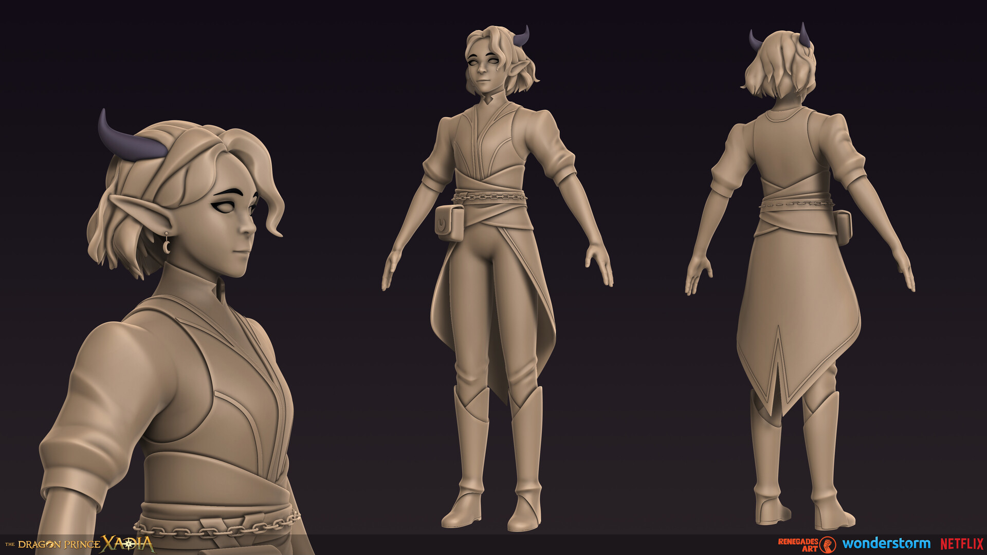 Renegades Art - The Dragon Prince: Xadia - Moonshadow Elf: Civilian