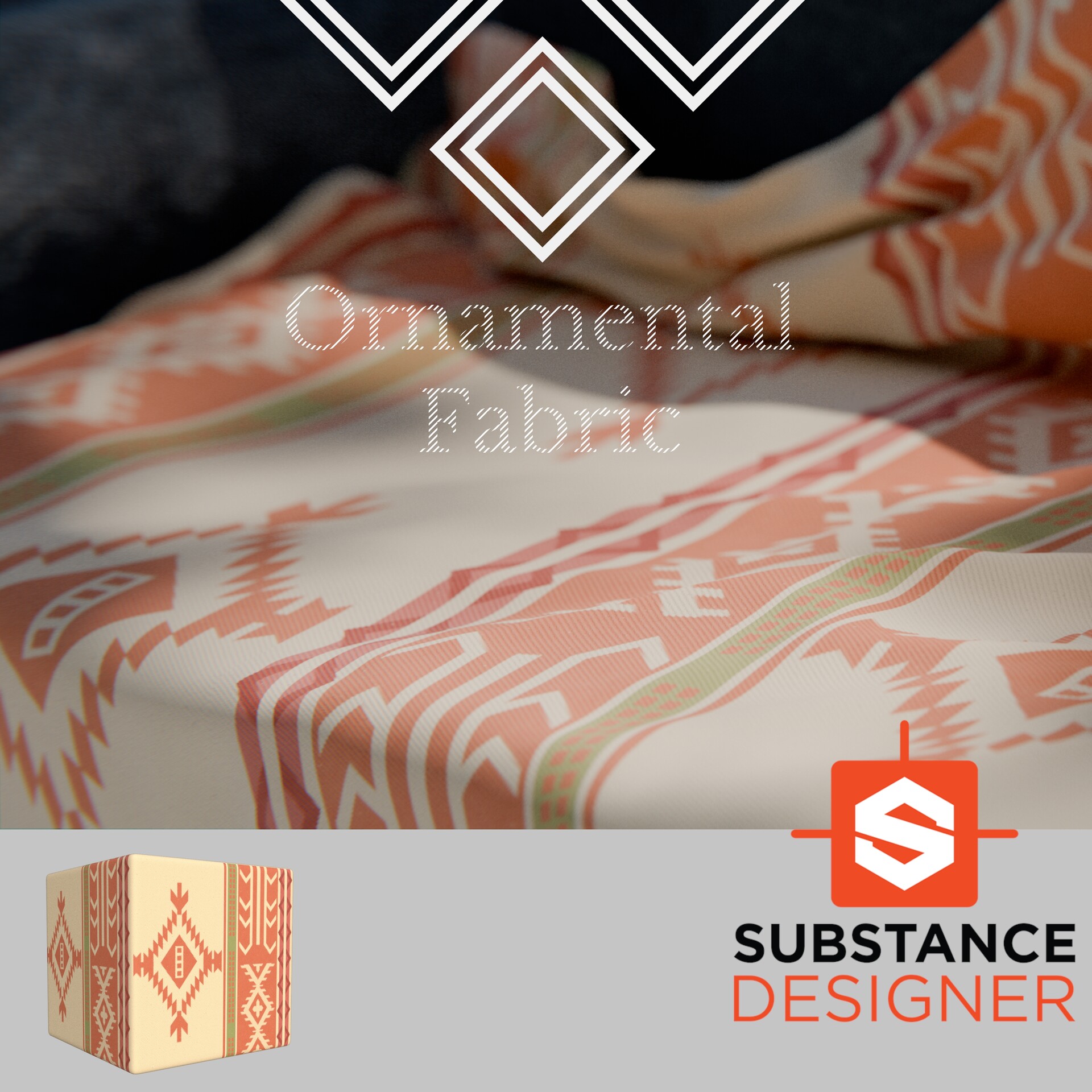 ArtStation - Balkan Style Ornamental Fabric - Material Creation in ...