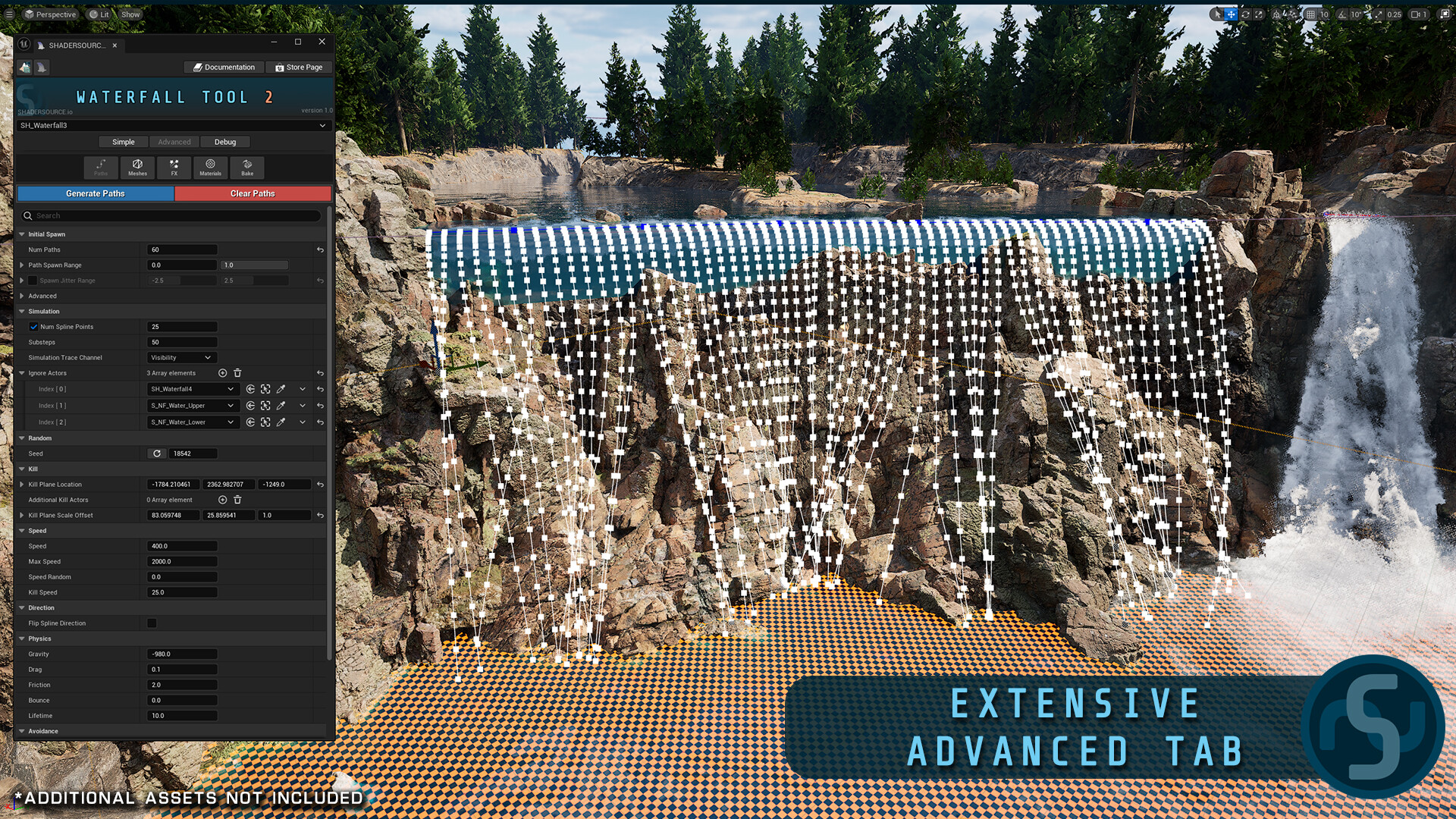 SHADERSOURCE - [UE] Waterfall Tool 2