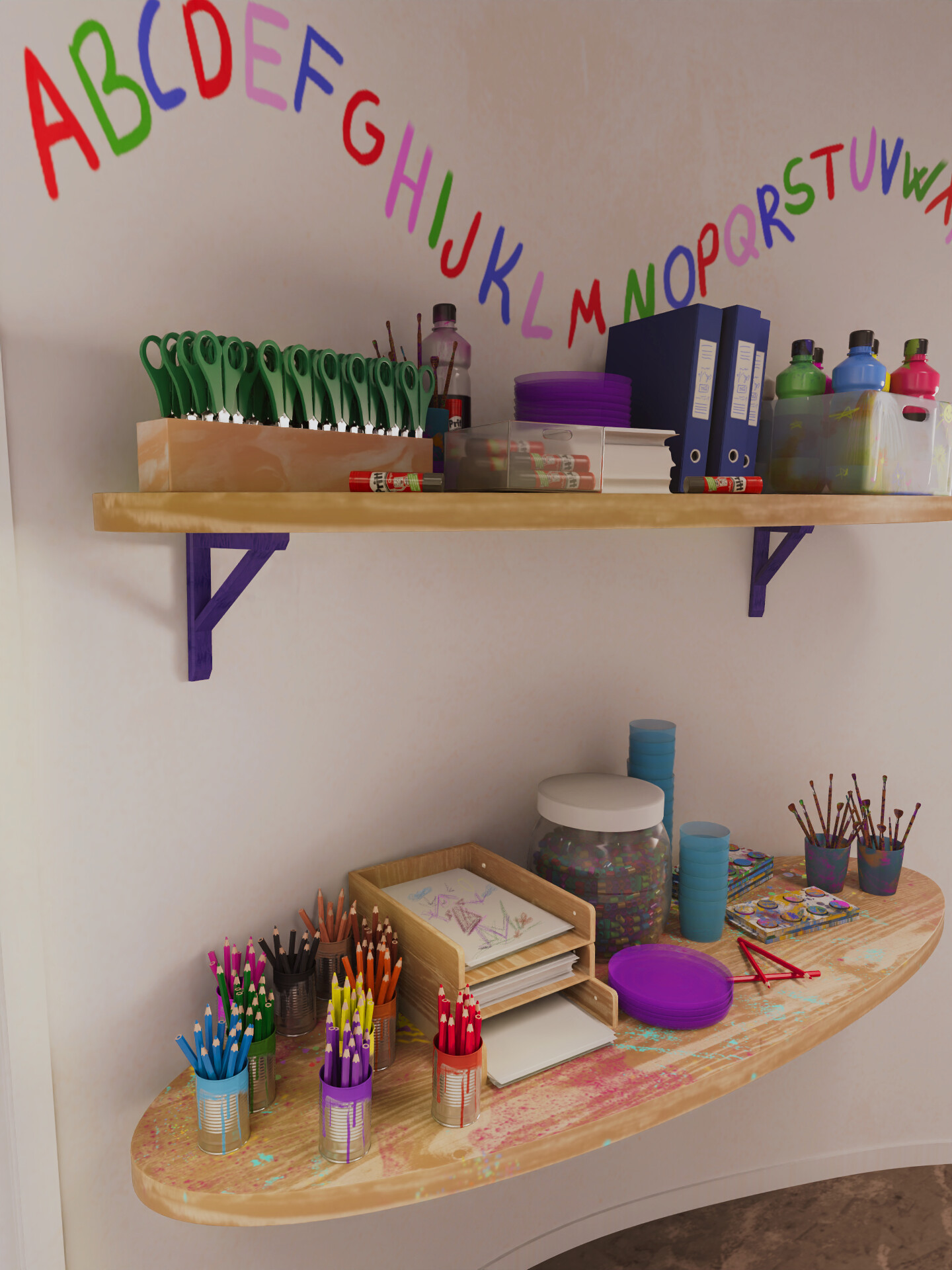 ArtStation - Kindergarten shelf