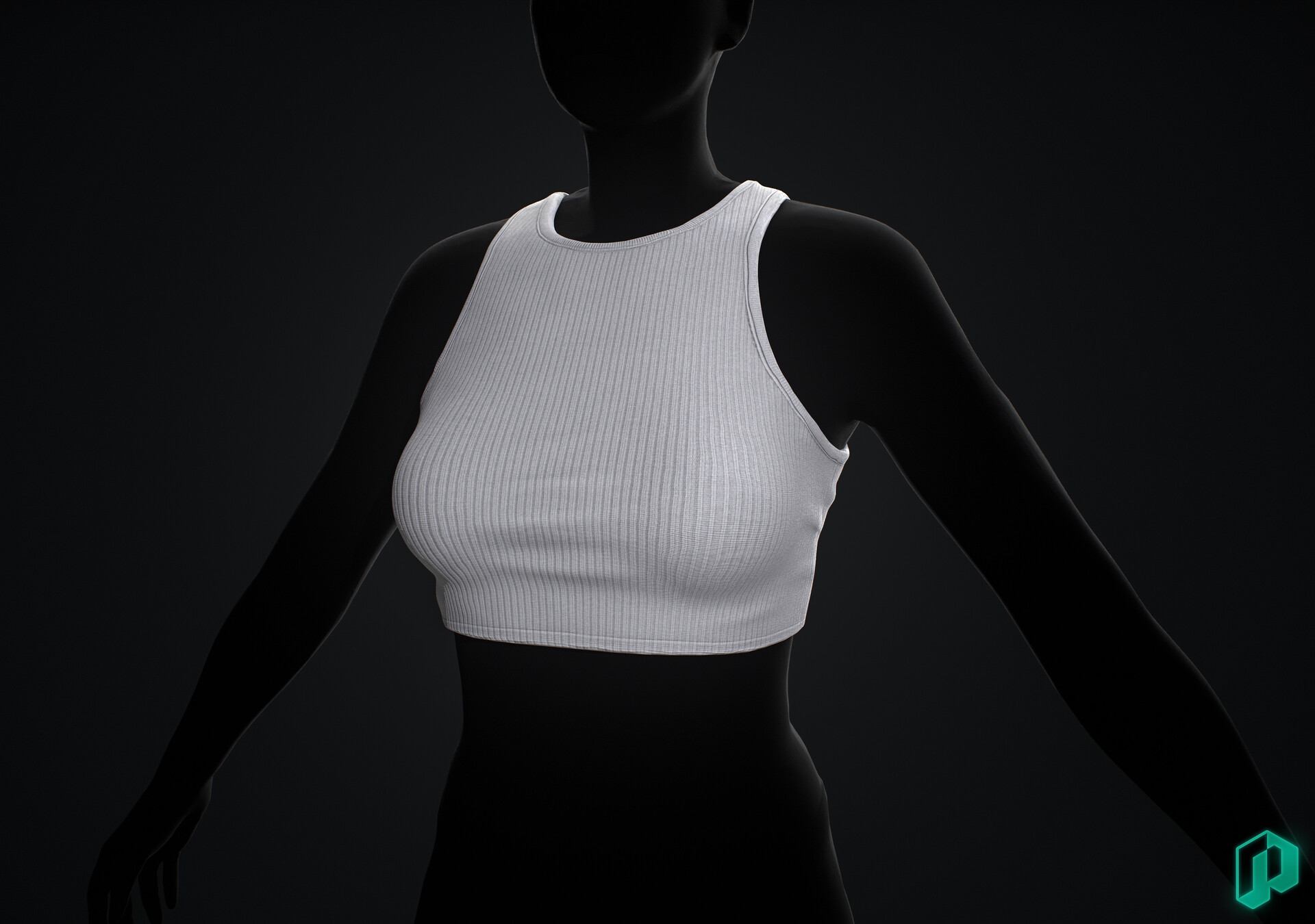ArtStation - Game ready female crop top