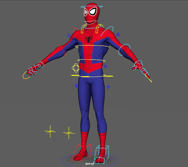 ArtStation - Peter B Parker Maya Rig (Spider-verse) [Free Maya Rig]