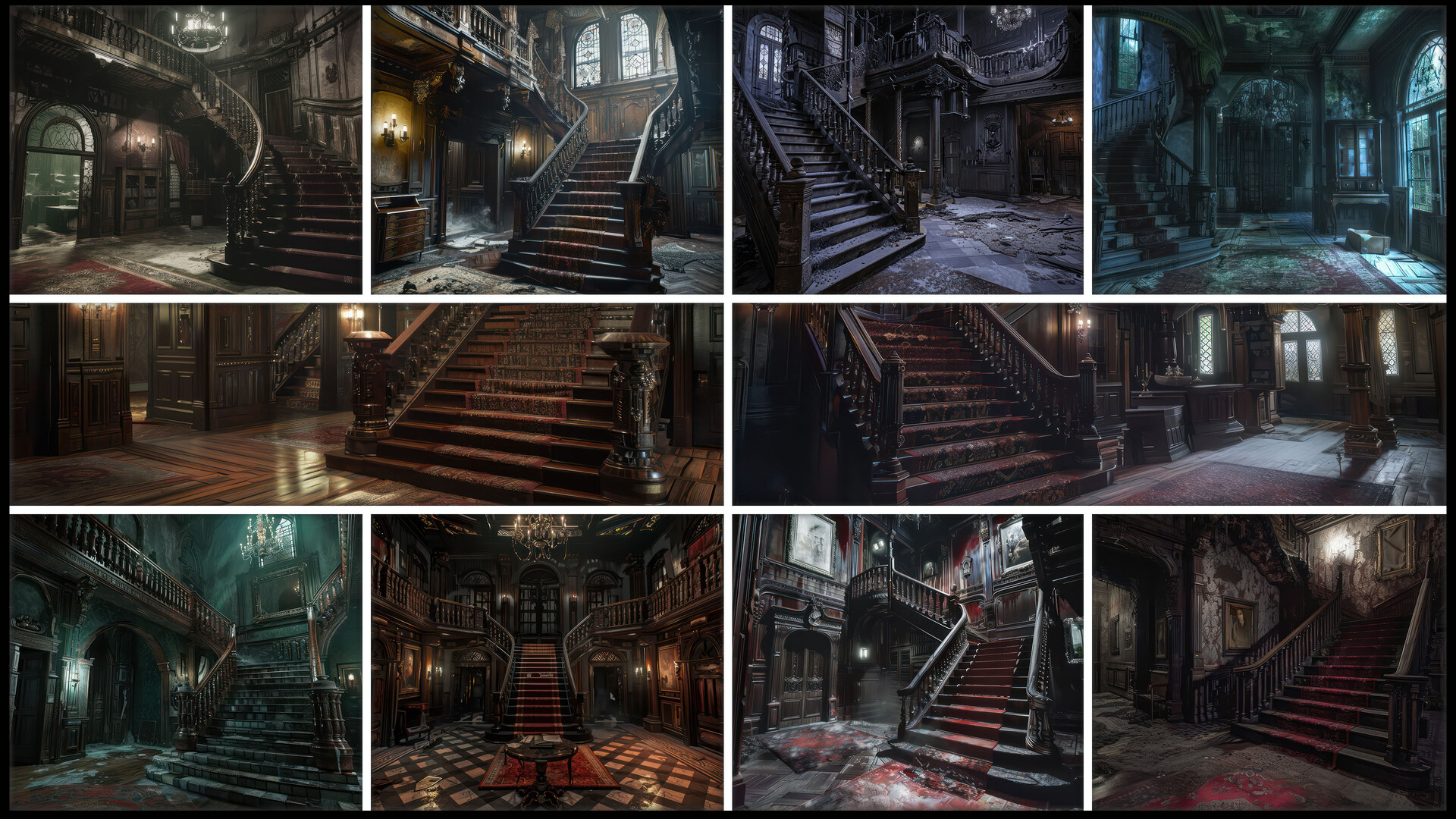 Ferial Concept - 🔹210 Cursed Mansion - Interior Reference Image Pack v ...
