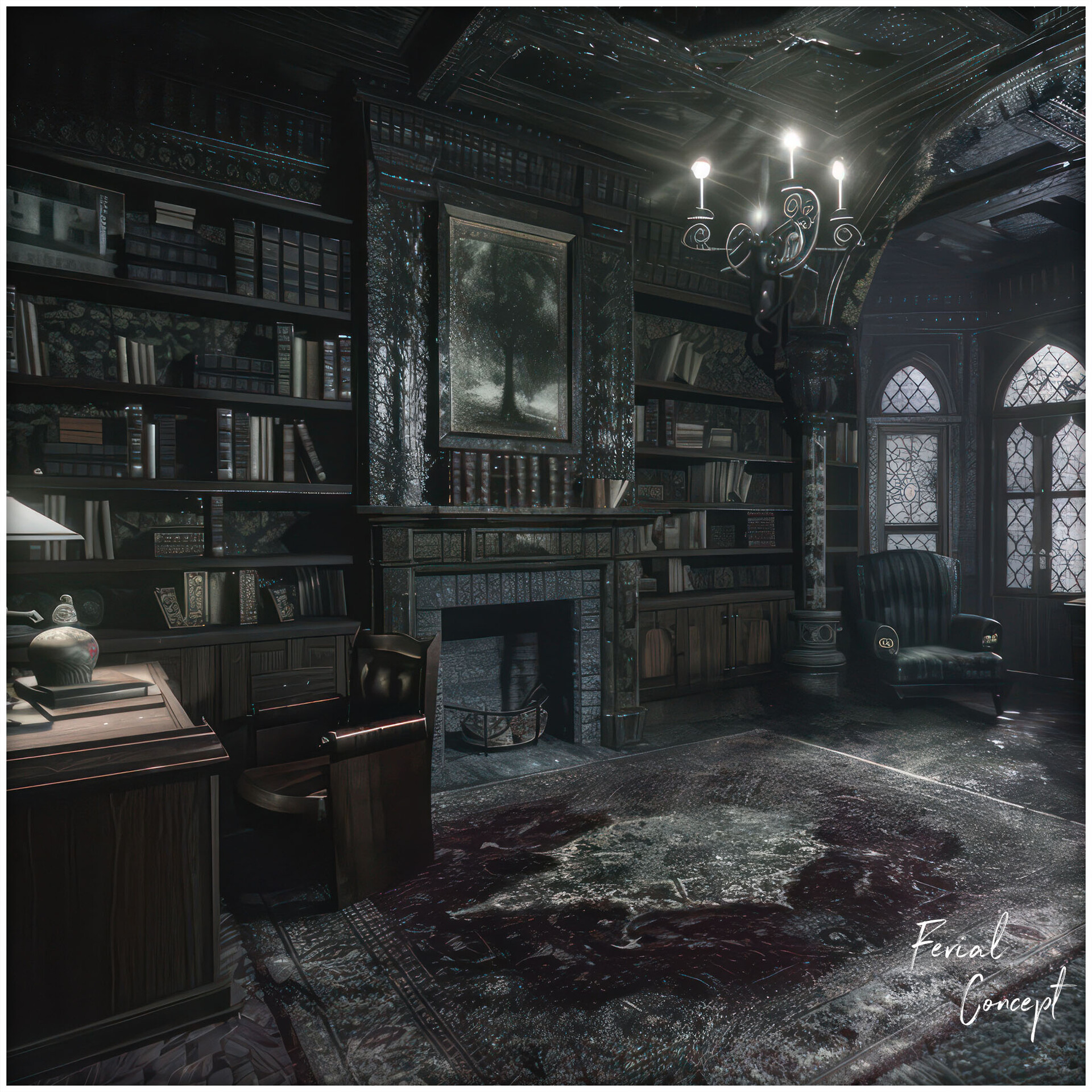 ArtStation - 🔹210 Cursed Mansion - Interior Reference Image Pack v.82 |4K|