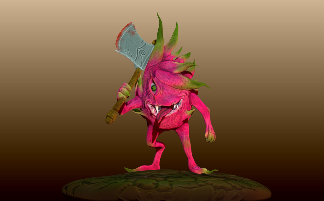 ArtStation - Dragon fruit monster