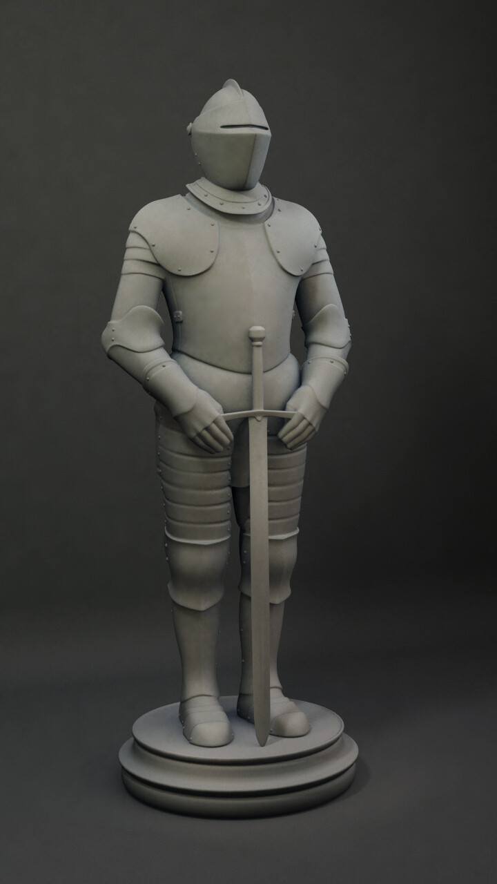 ArtStation - Knight Sculptural figure for print 3D print model
