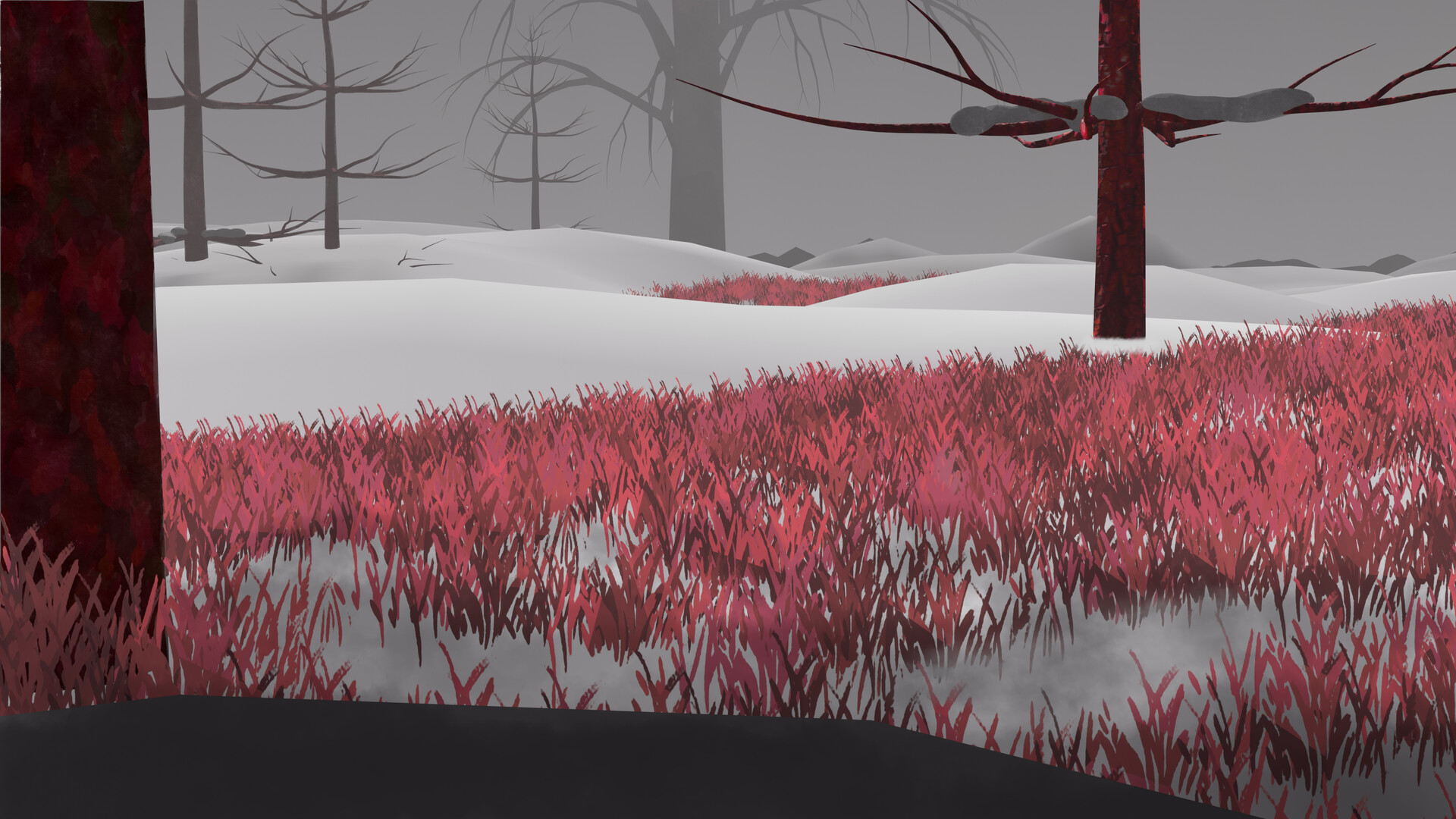 ArtStation - Snowy red