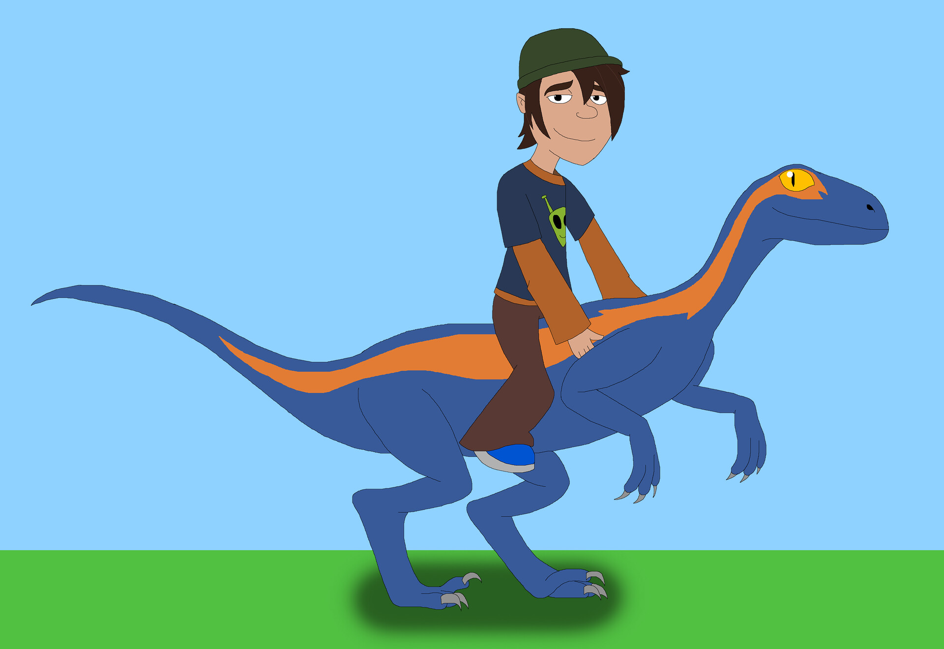 ArtStation - Arthur Spudinski is riding a raptor