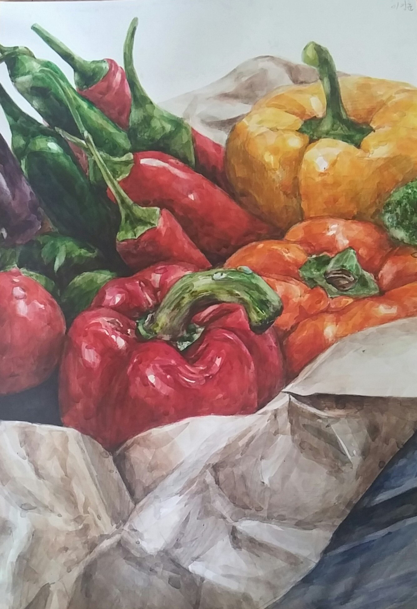 ArtStation - Water Paint Drawing: Vegetables Box