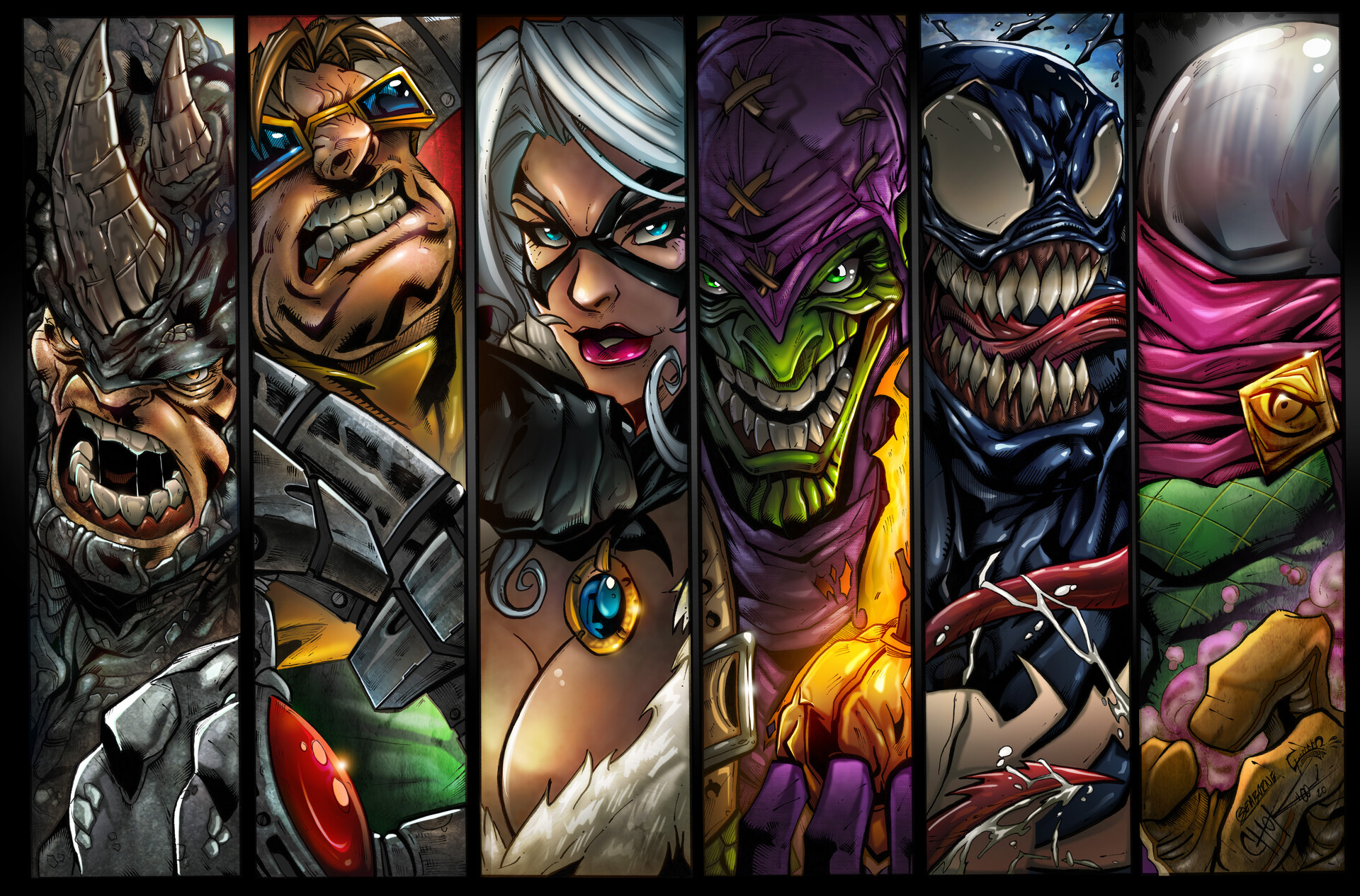 spiderman villains characters coloring pages