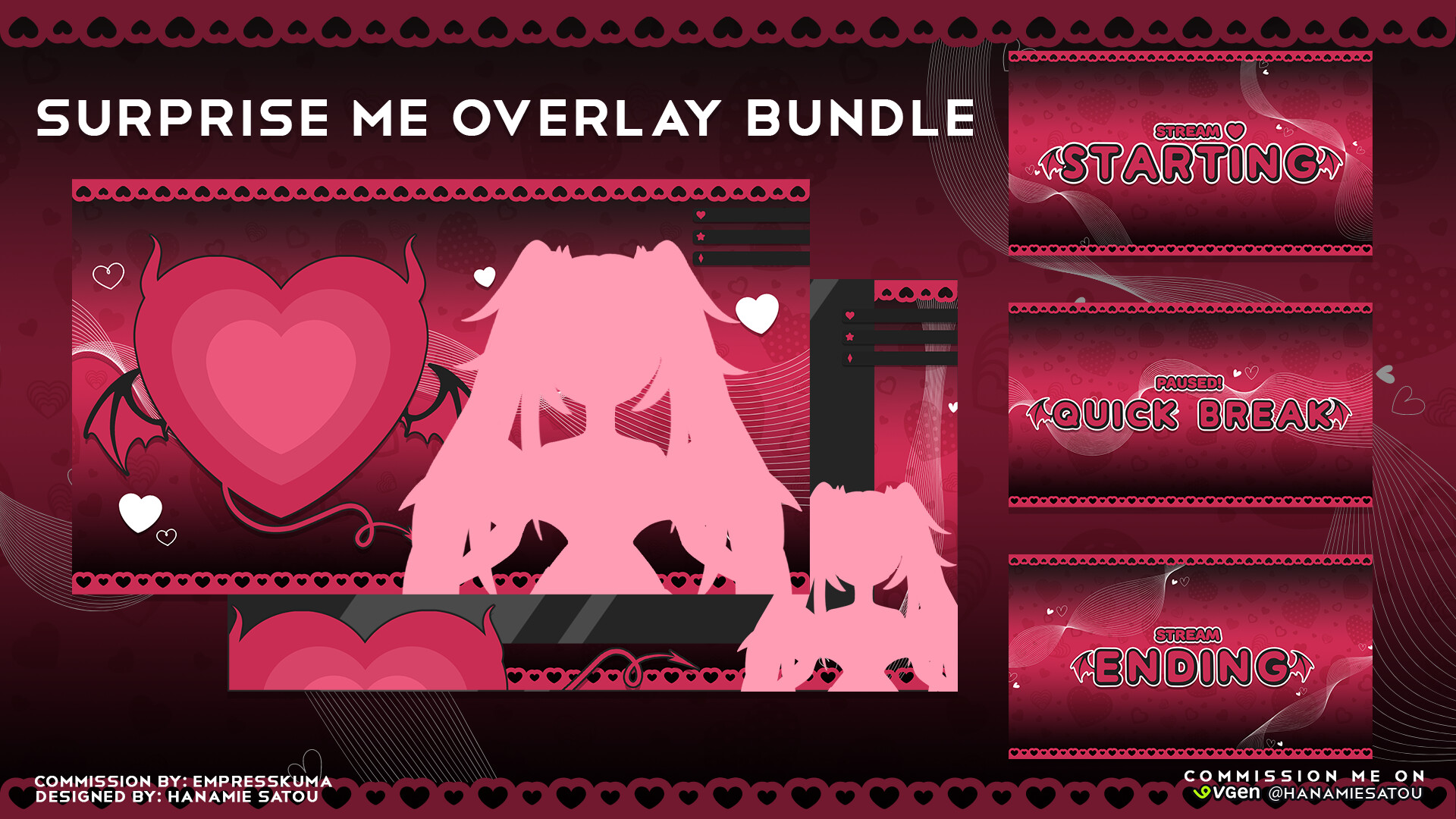 ArtStation - empresskuma's (SKEB/SURPRISE ME) Stream Overlay