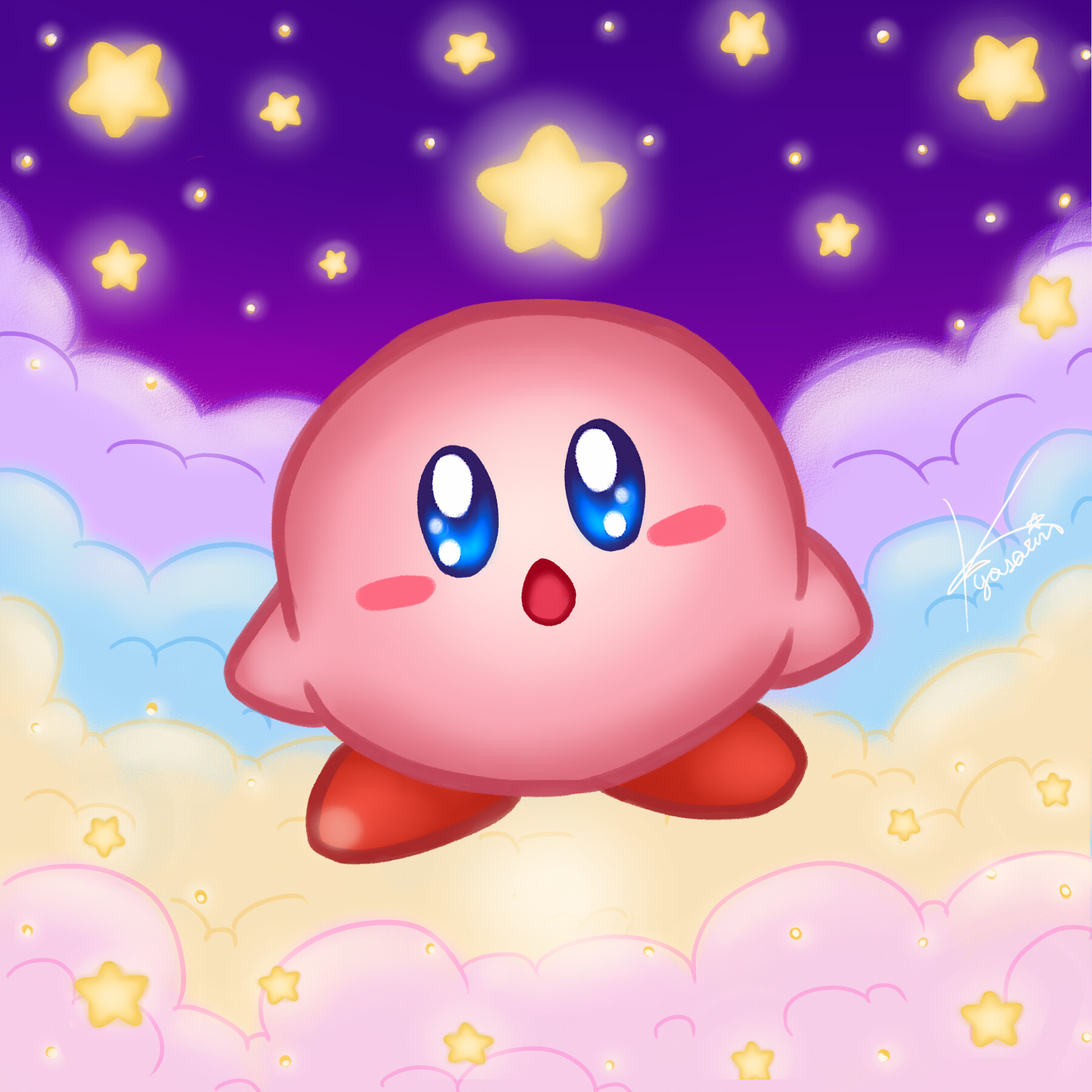 ArtStation - Animation Kirby blink