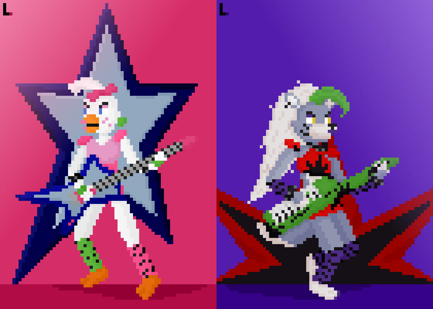 ArtStation - Glamrock Chica e Roxanne Wolf (FNAF SB)