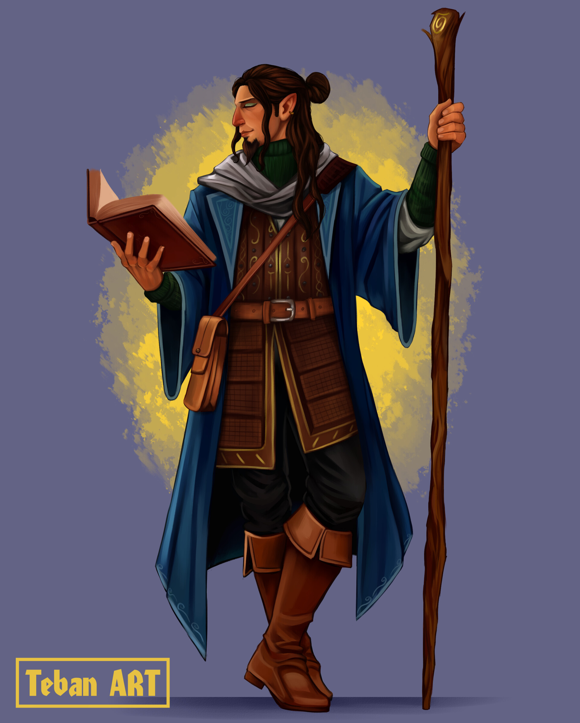 ArtStation - Dozy, The Half-Elf Sorcerer