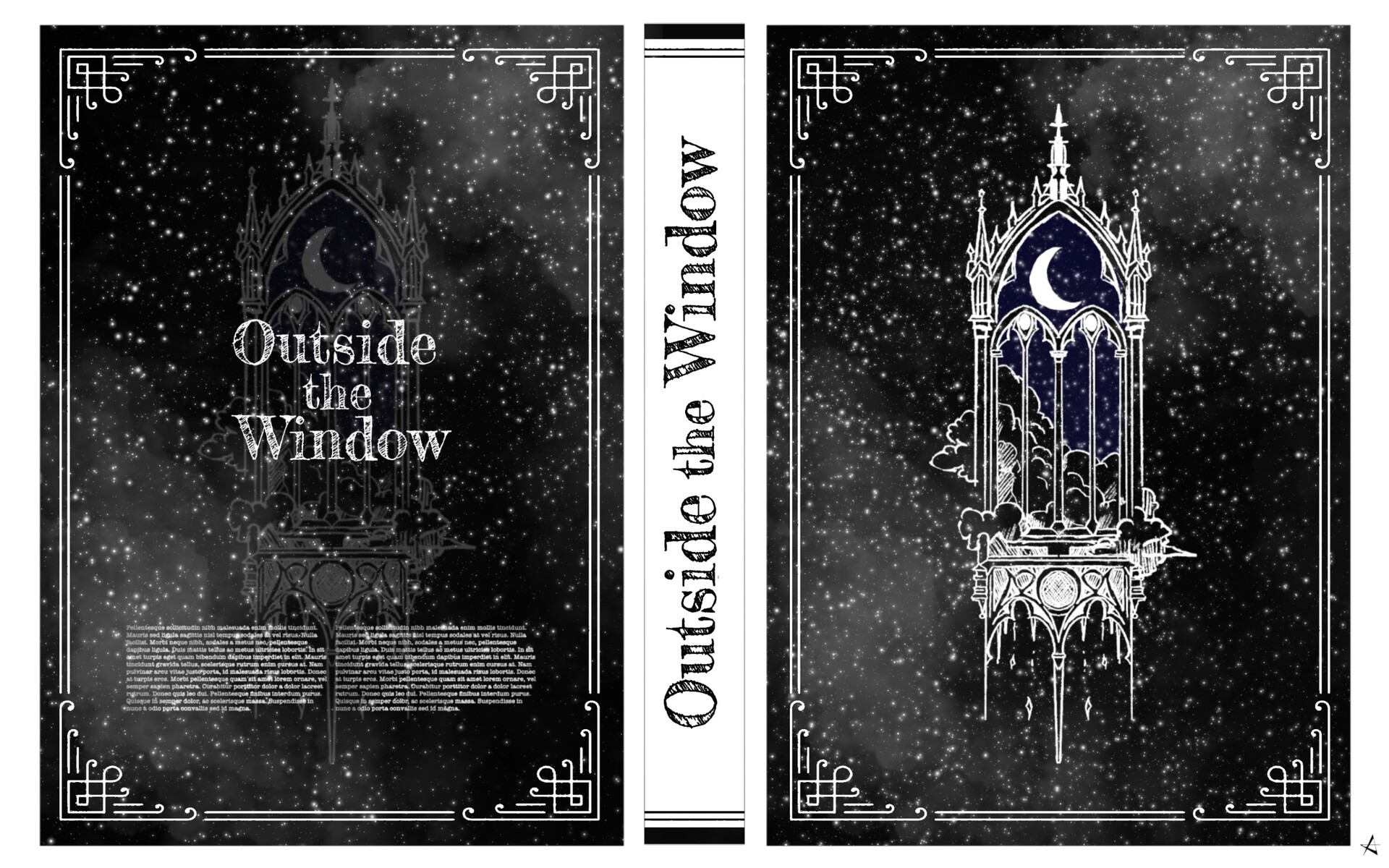 ArtStation - Book cover design_ Outside the Window