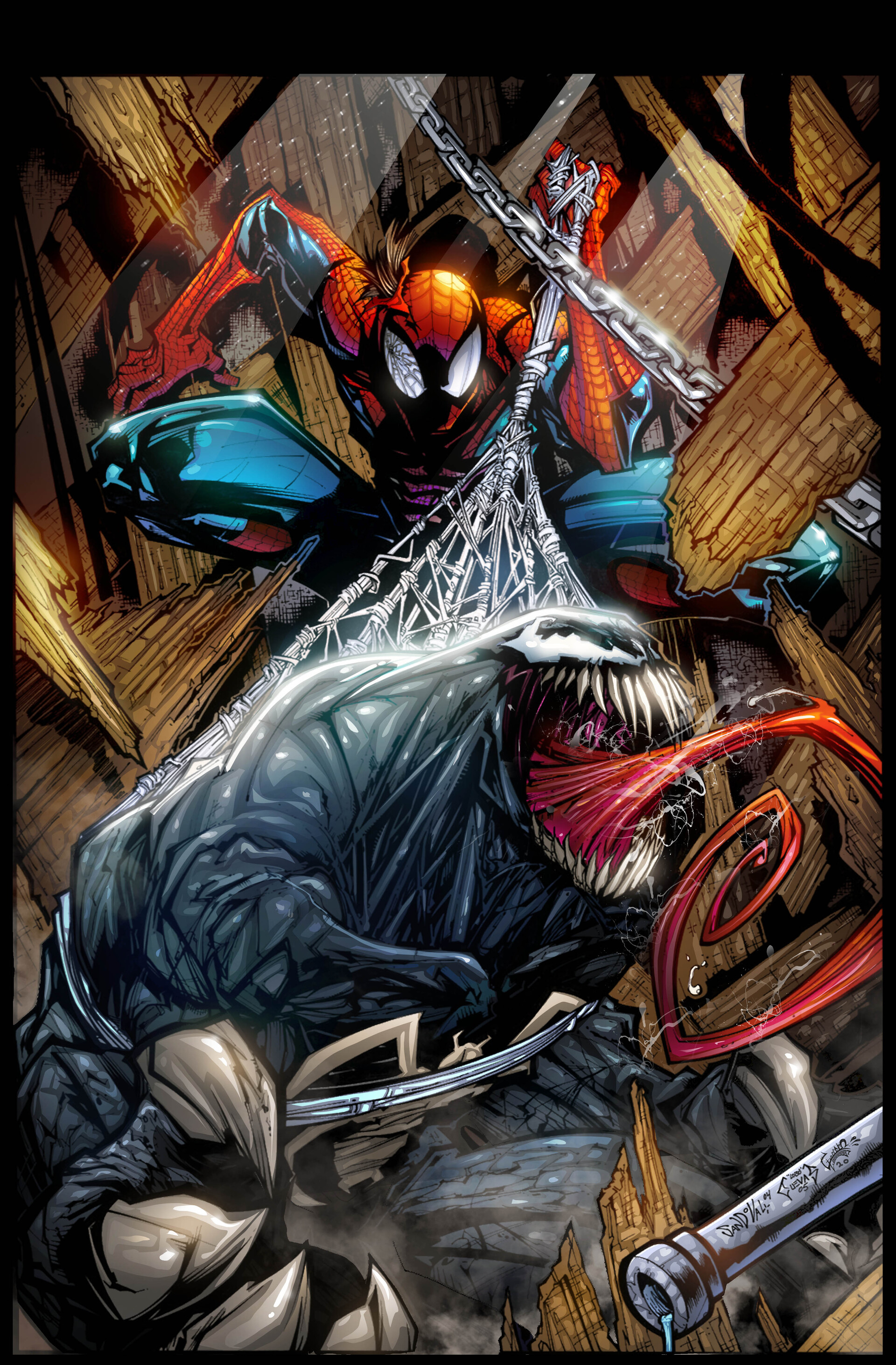 spiderman and venom coloring book