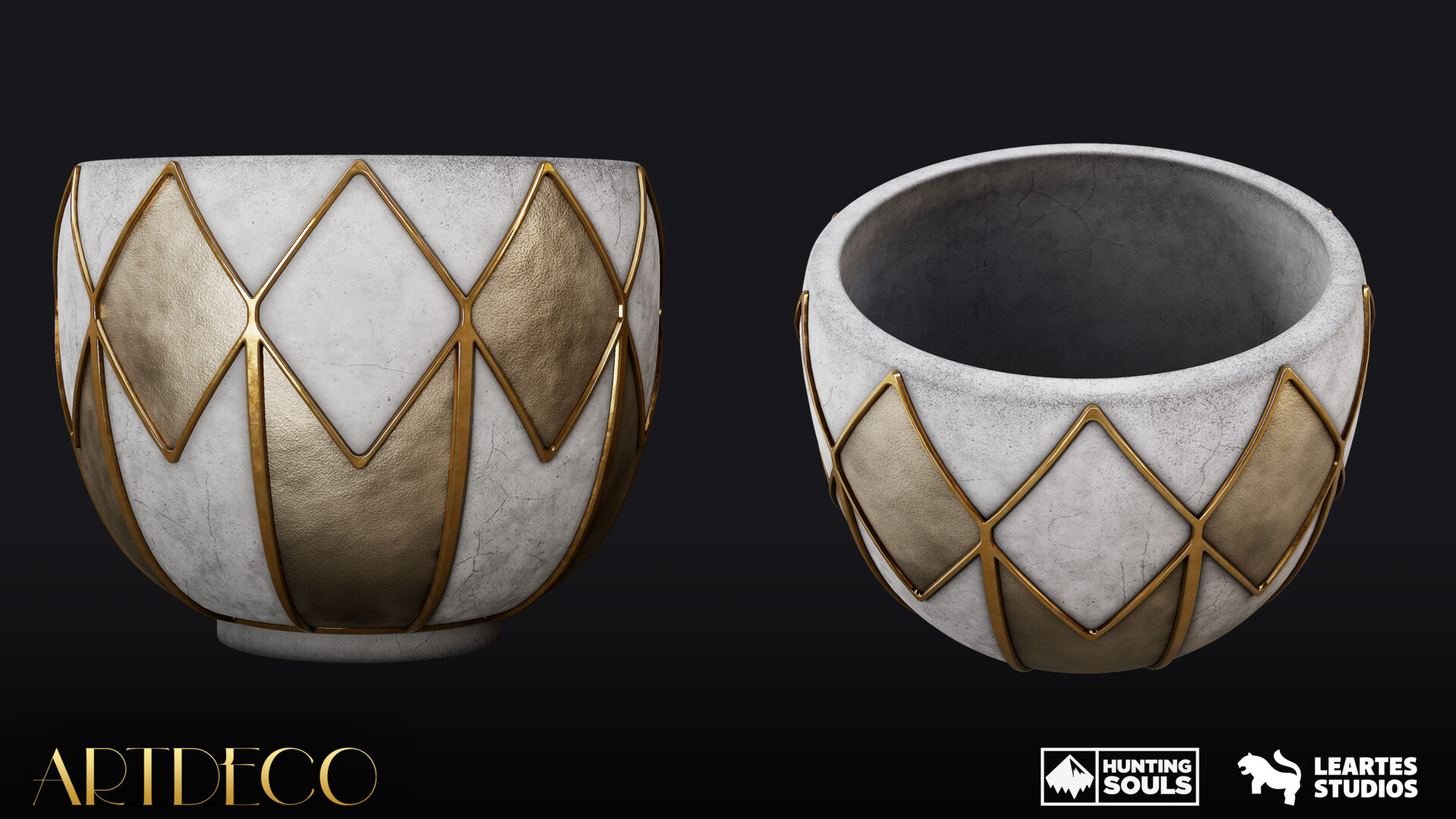 ArtStation - Art Deco Planter 01