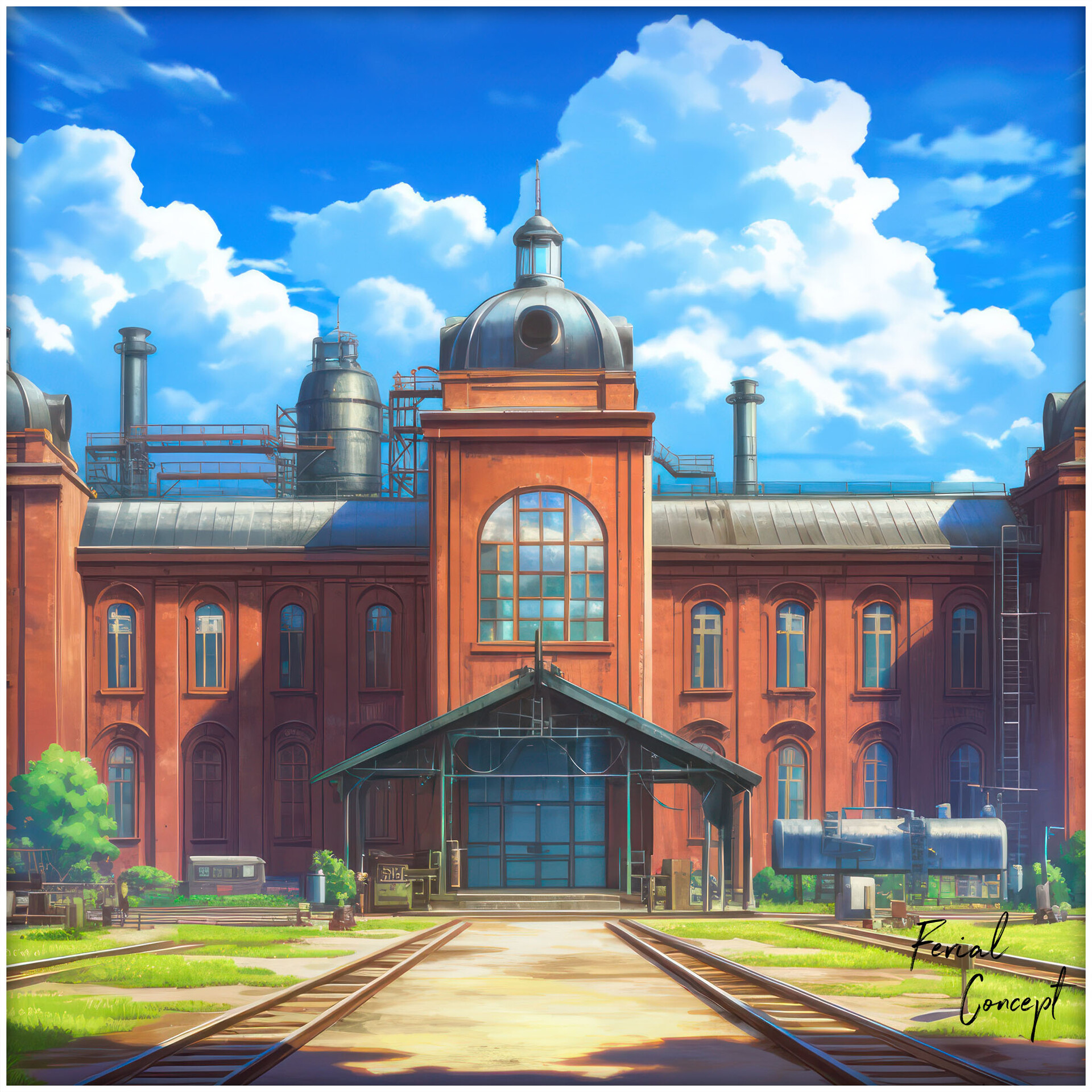 ArtStation - 🔹210 Forgotten Factory - Anime Concept Reference Image ...