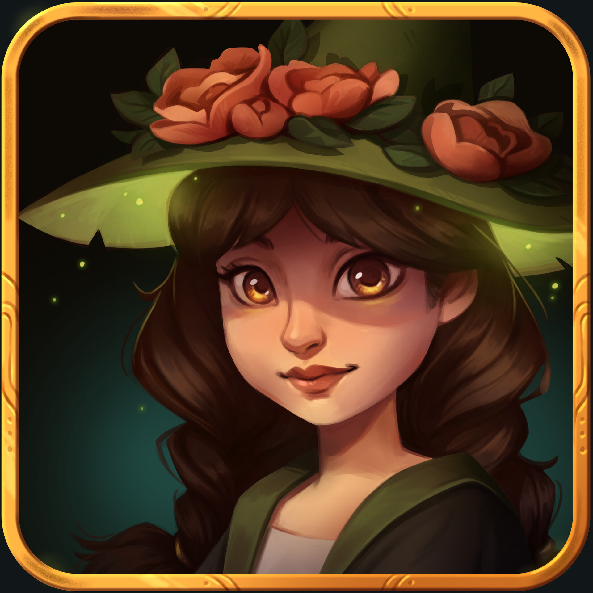 ArtStation - Flower witch character icon