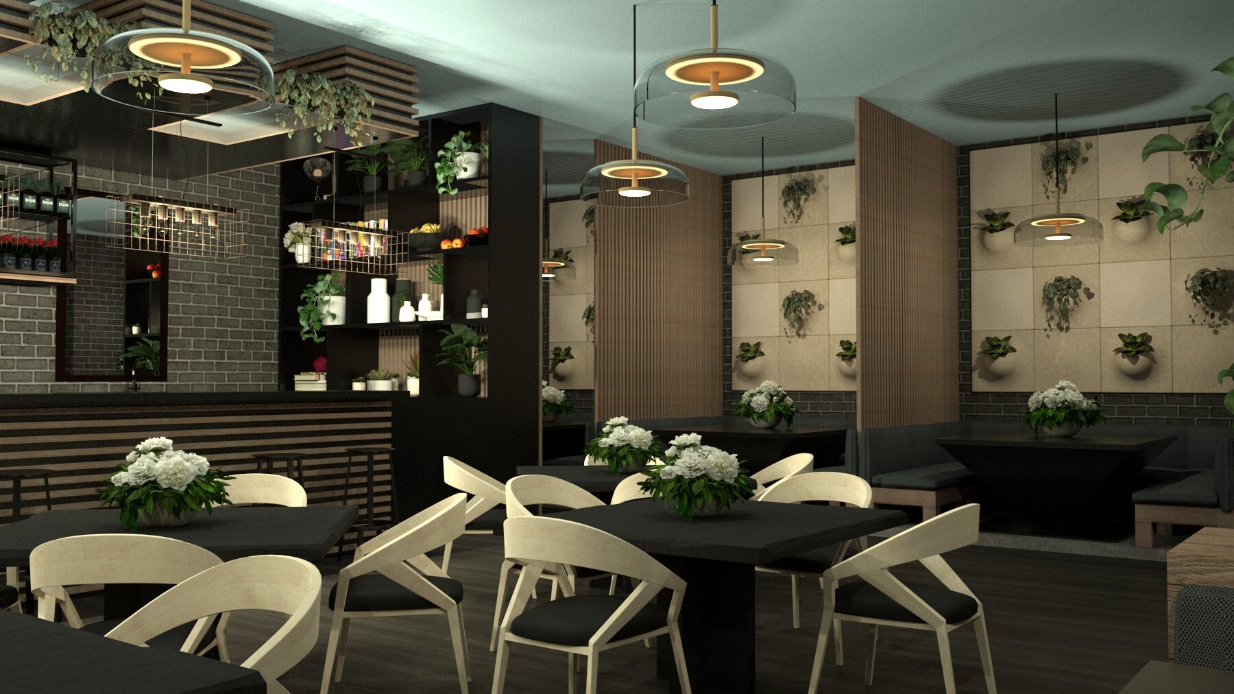 ArtStation - Restaurant/Bar interior visualization