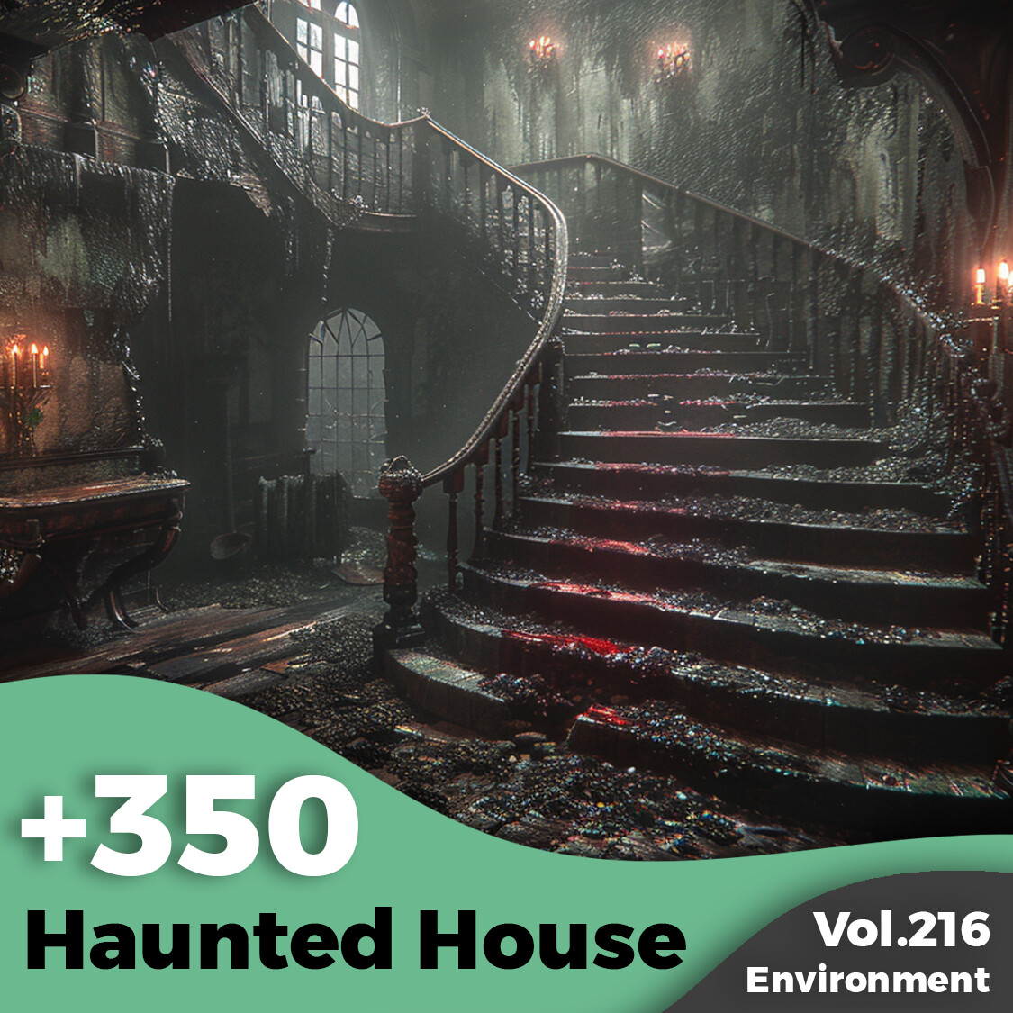 ArtStation - +350 Haunted House Environment Concept(4k)