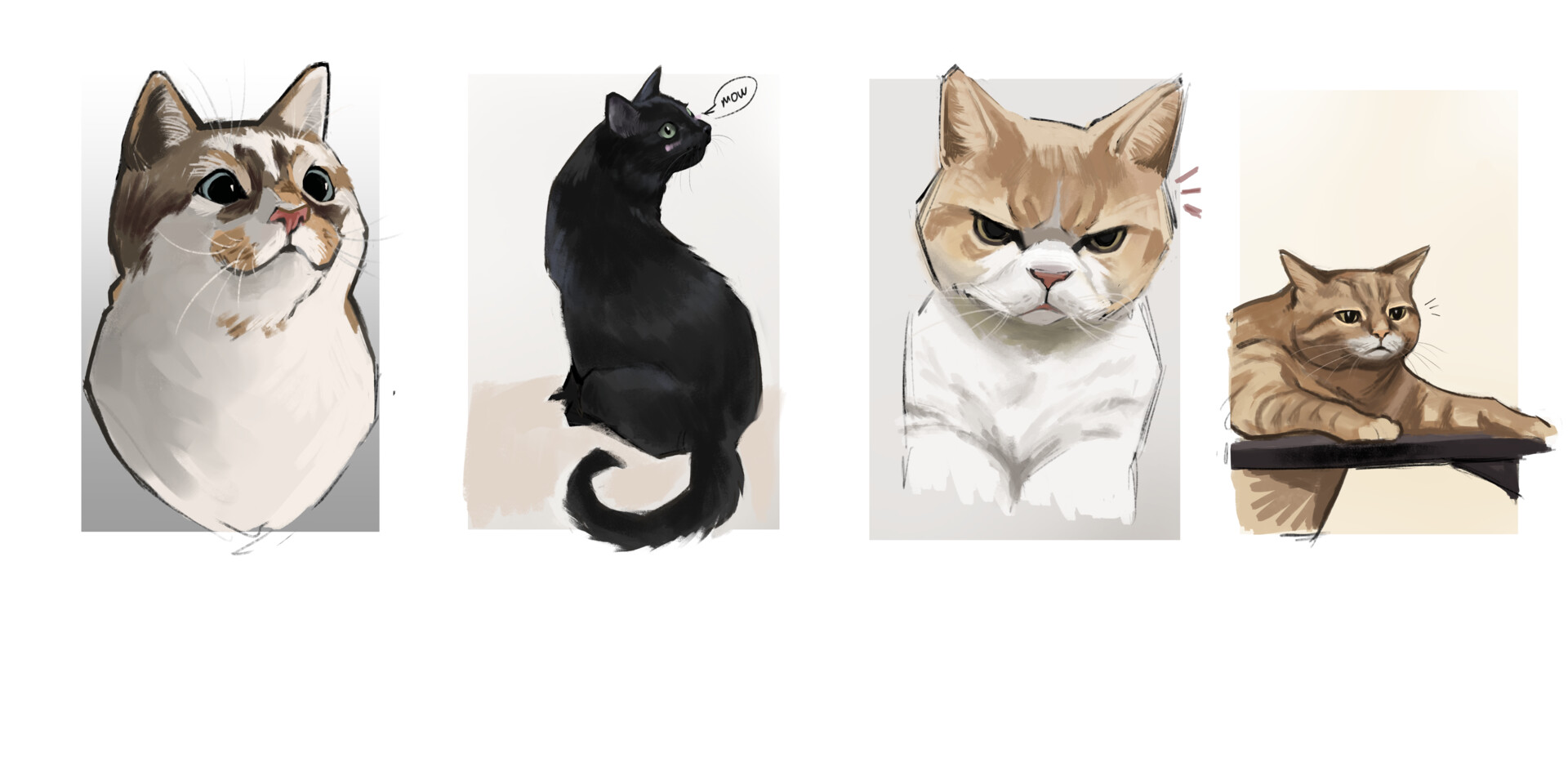 ArtStation - cat studies