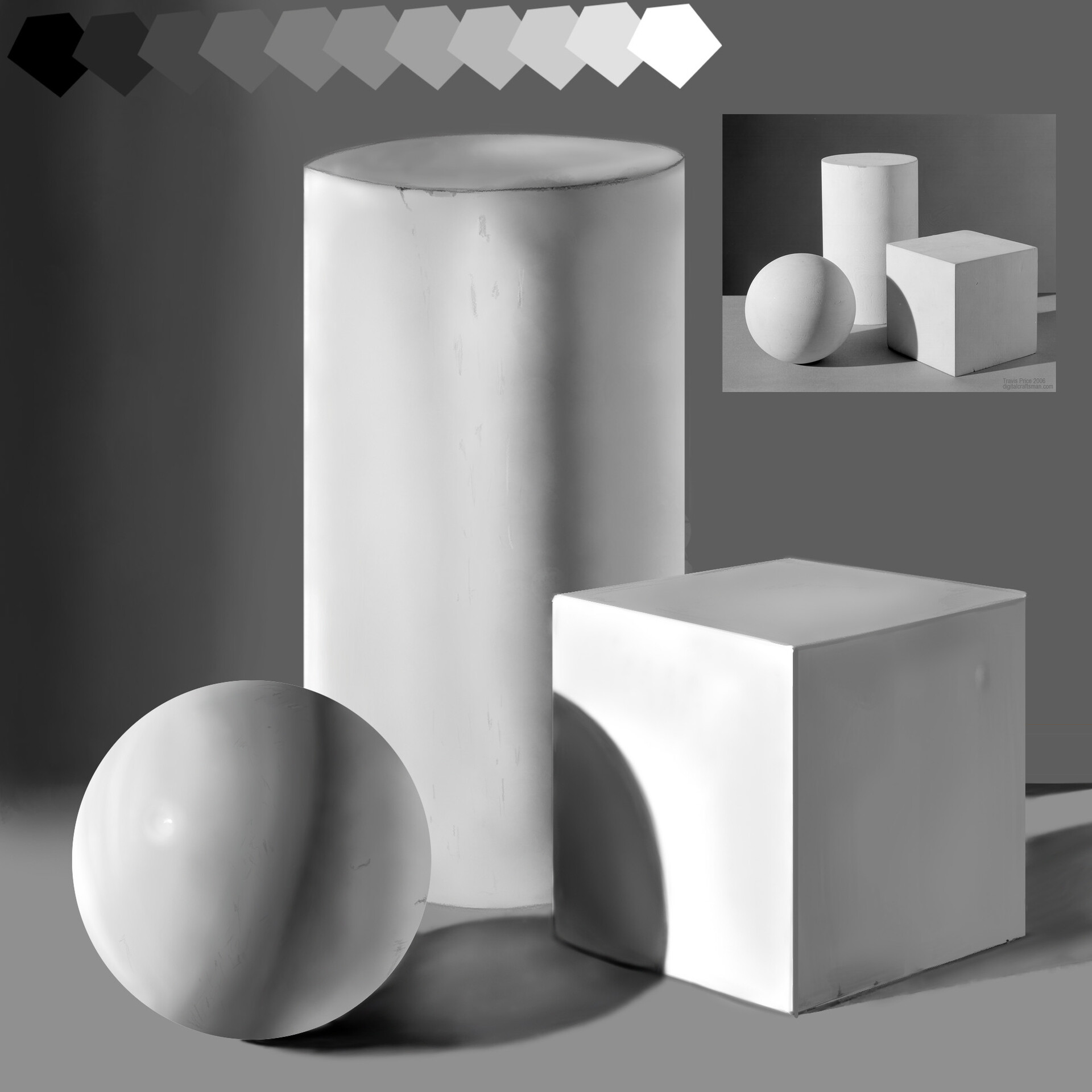 ArtStation - Value Shape Study