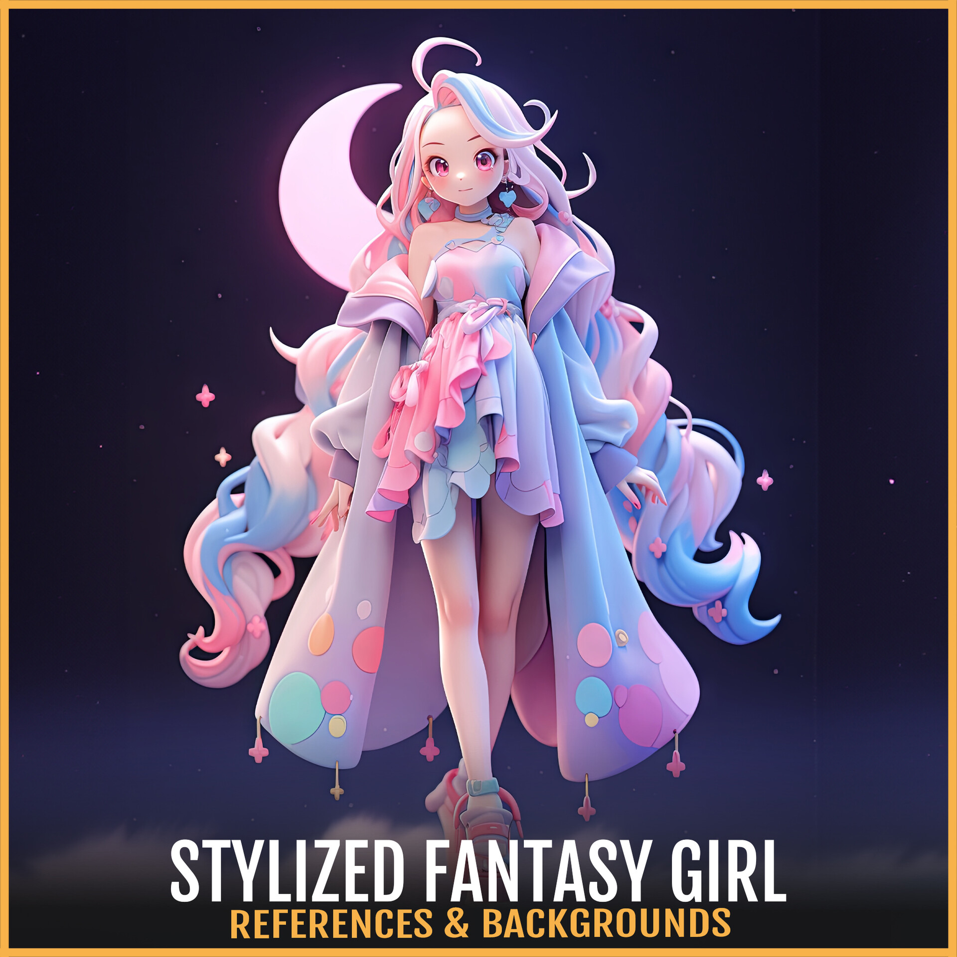ArtStation - 505 Stylized fantasy girl Character VOL128