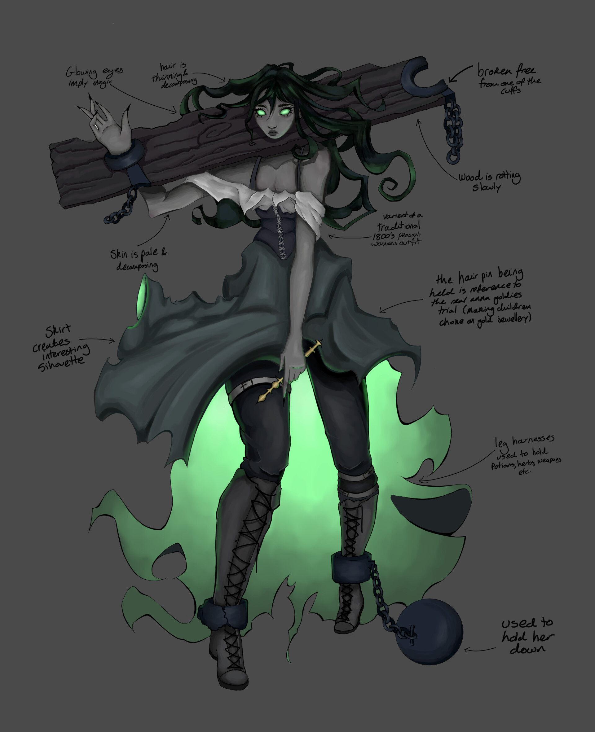 ArtStation - undead witch/CHARACTER DESIGN