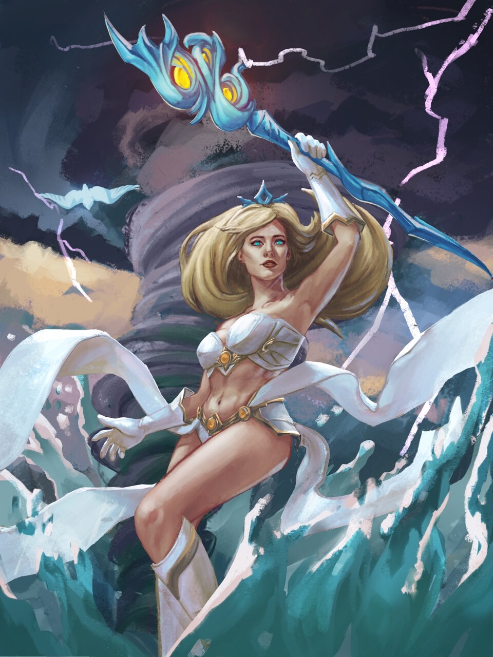 ArtStation - The storm`s fury Janna