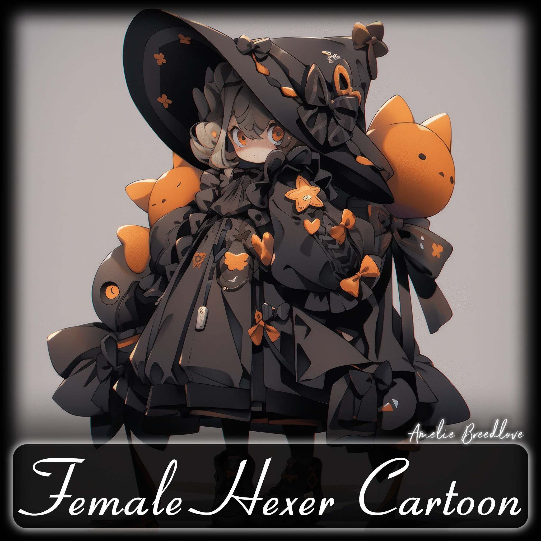 Amelie Anime - 200 Female Hexer Cartoon (Full Body) Reference Pack | 4K ...