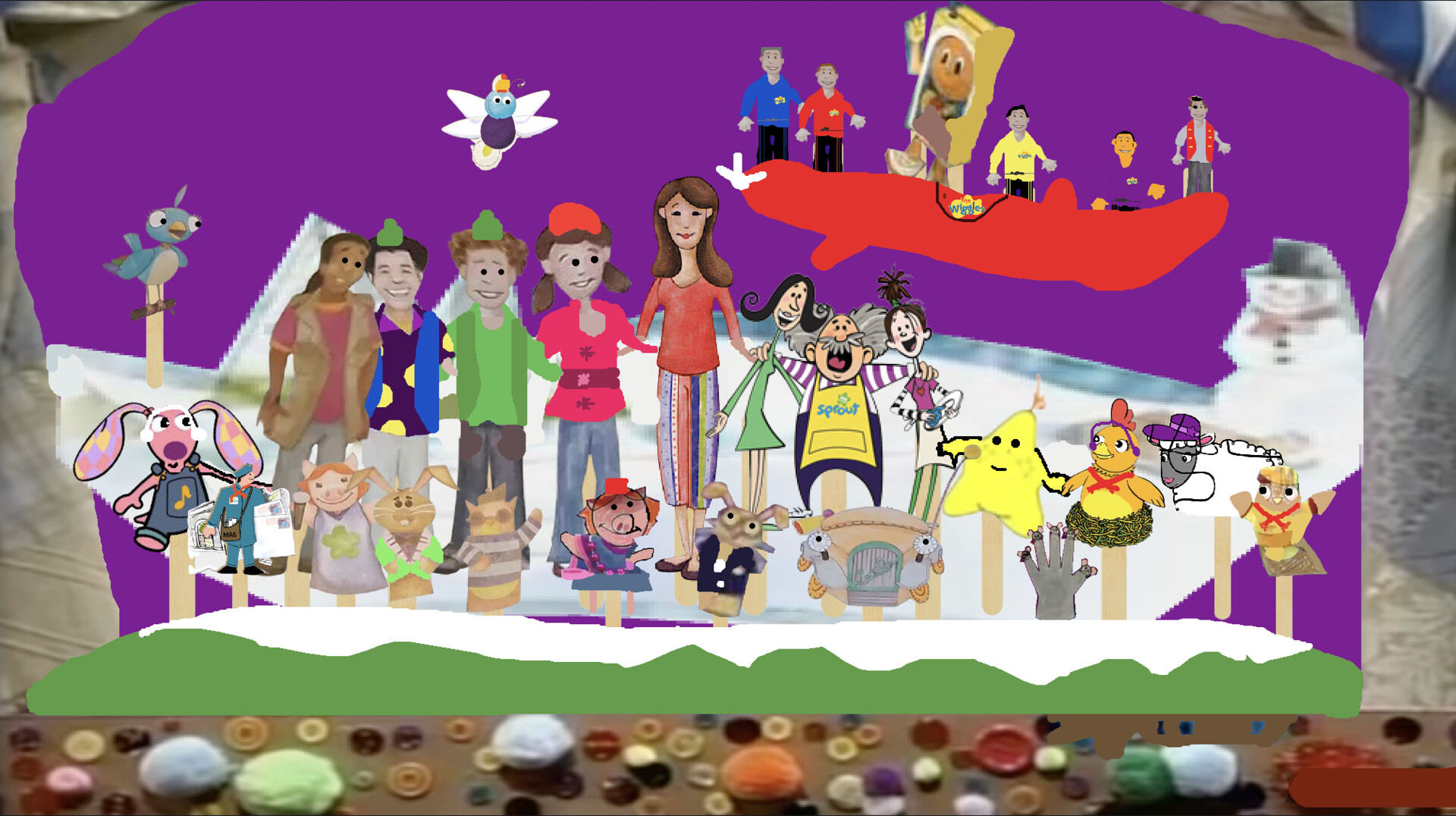 ArtStation - Sprout digital art - Preschool Musical on Two Sticks