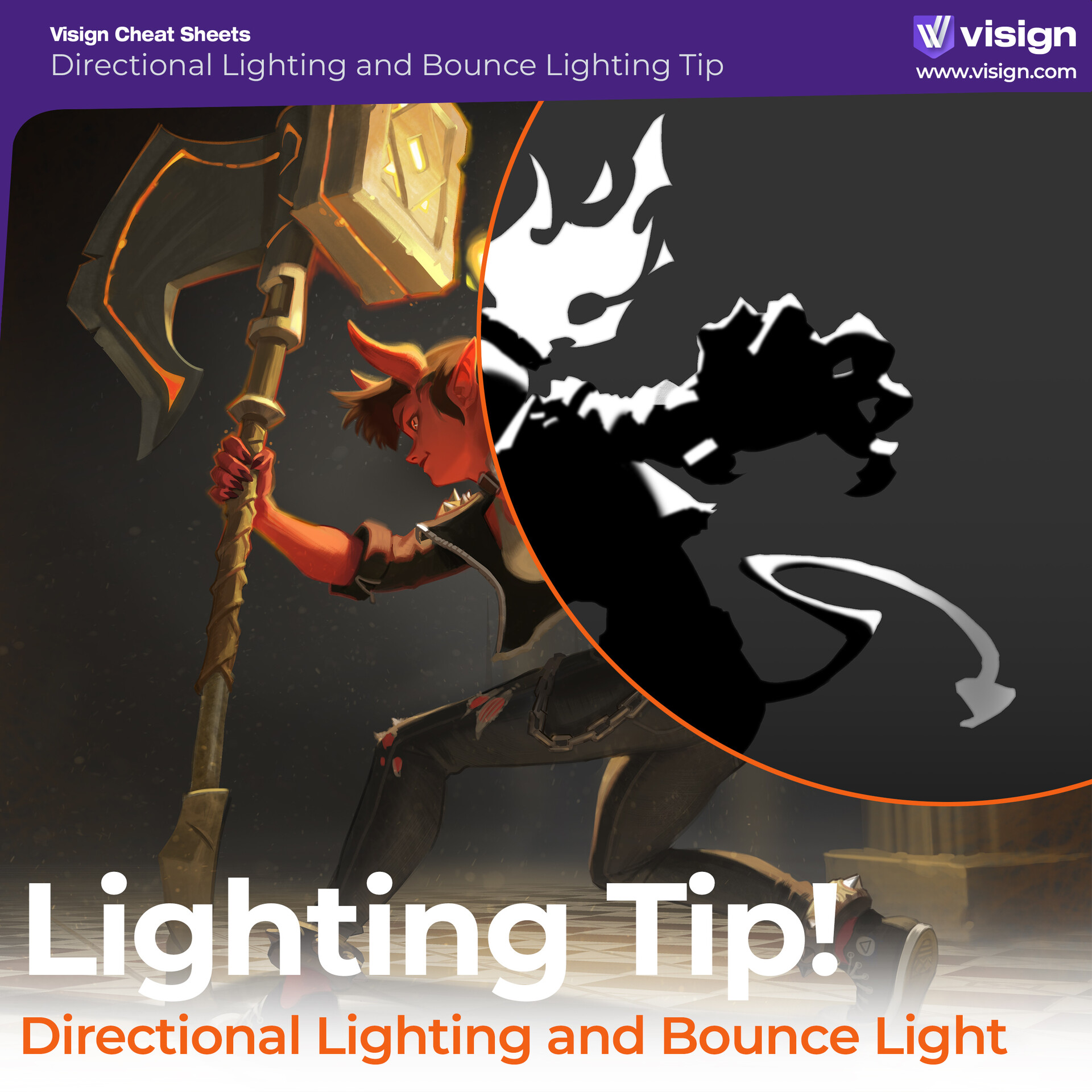 ArtStation - Visign Cheat Sheet: Directional Light and Bounce Light