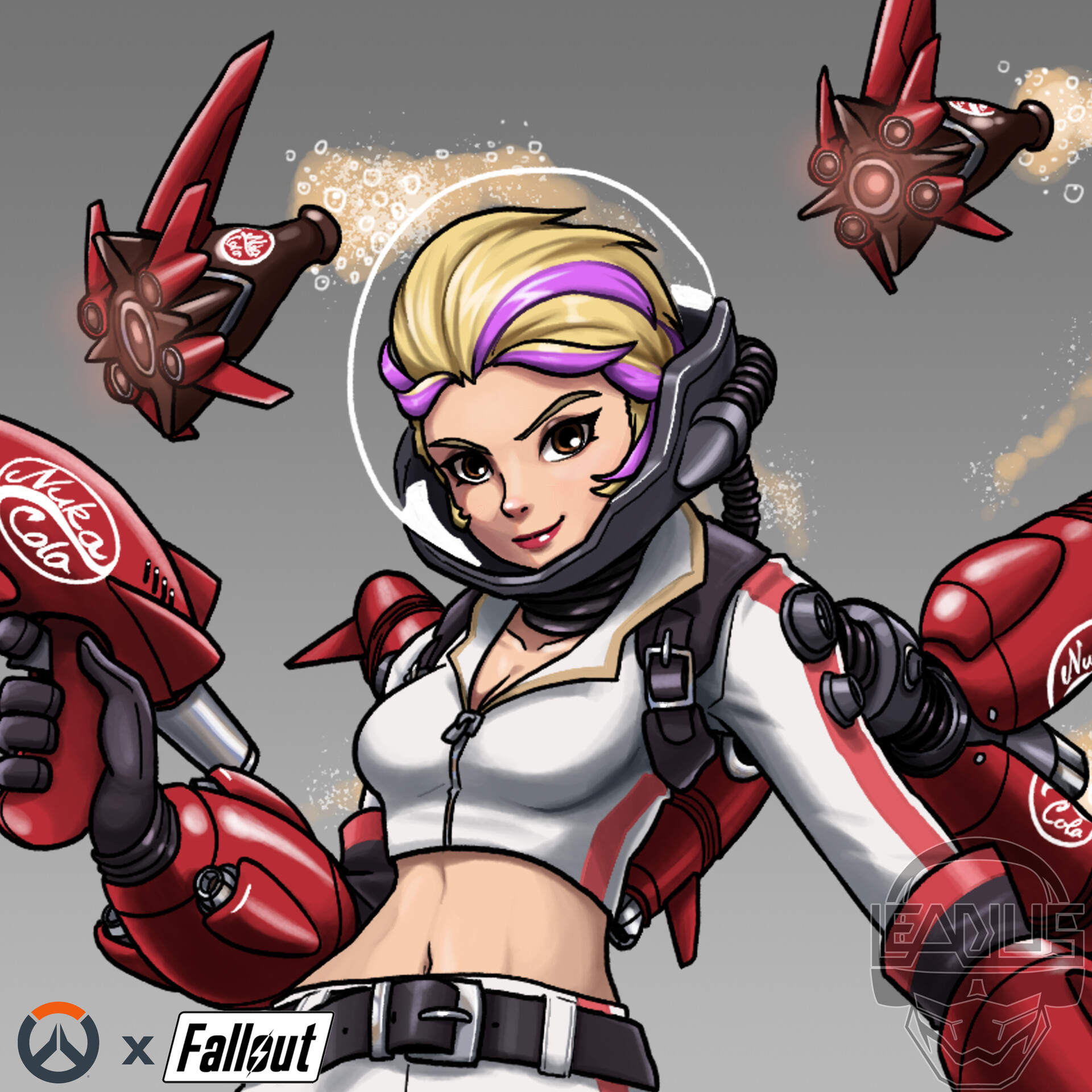 Leadius - Overwatch 2 x Fallout - 'Nuka Girl Juno' Cross-over Fan-skin