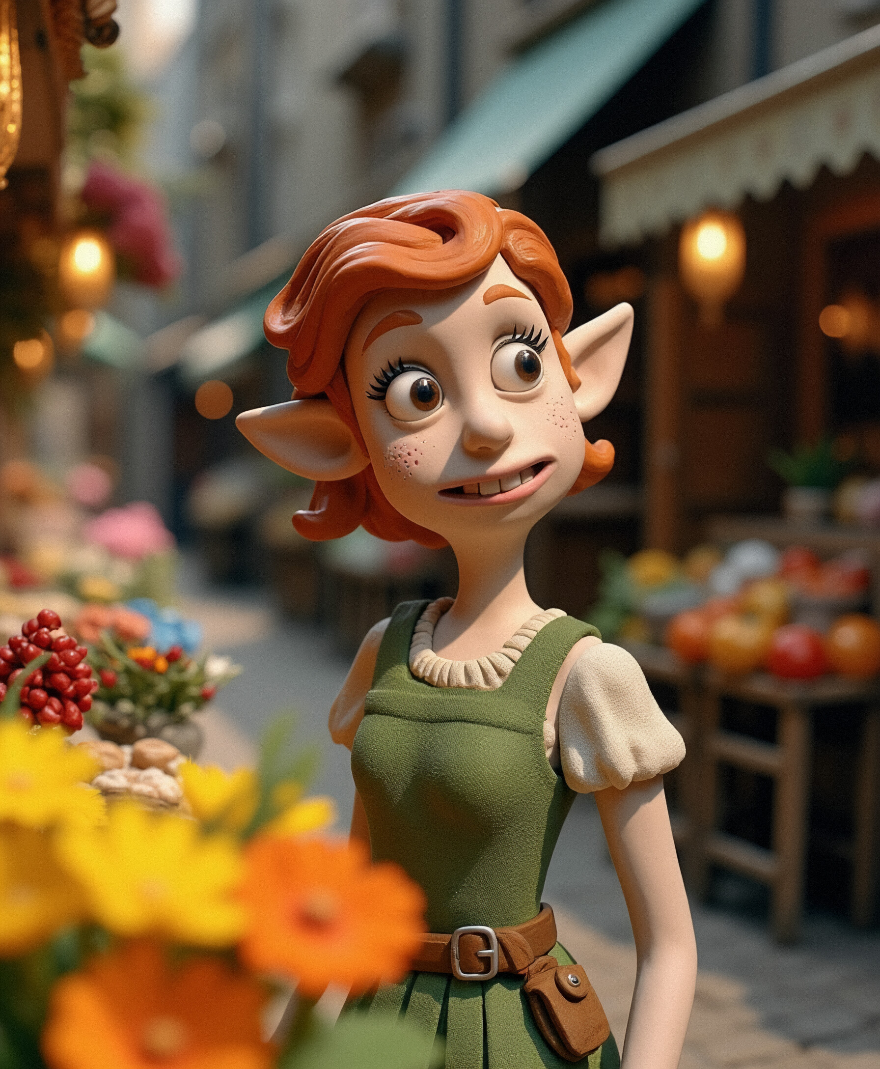 ArtStation - Elf selling flowers